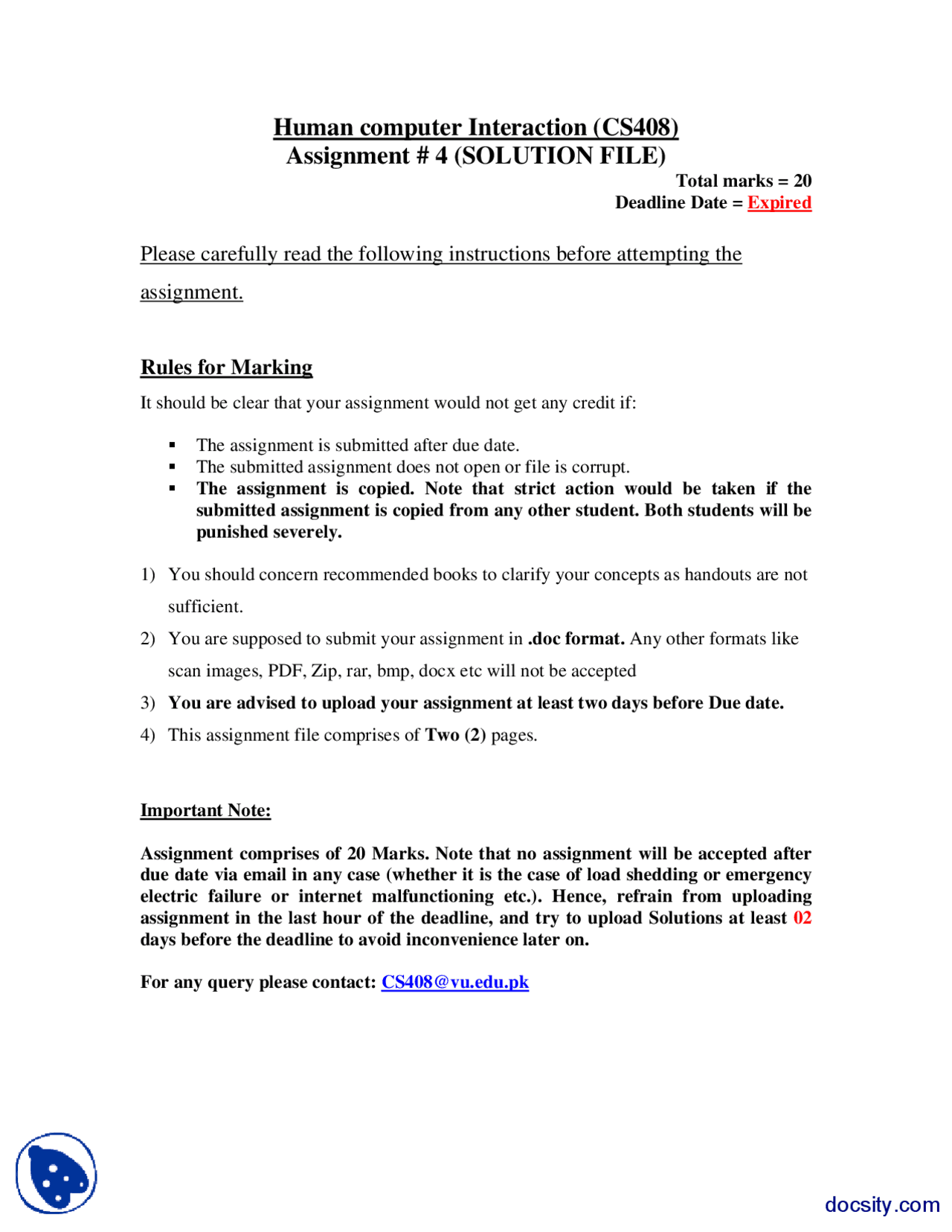Learning Management System Human Computer Interaction Assignment