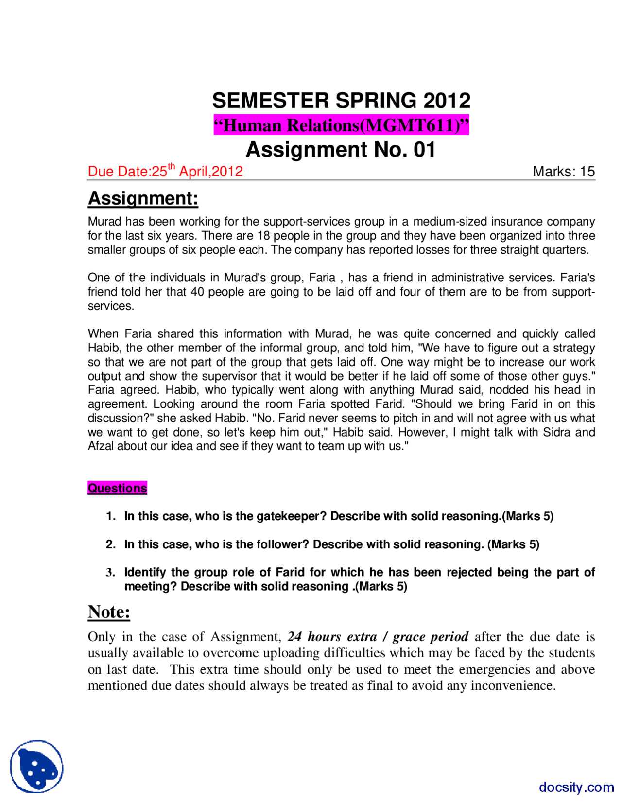 Support Services Group Insurance Company Management Assignment Docsity