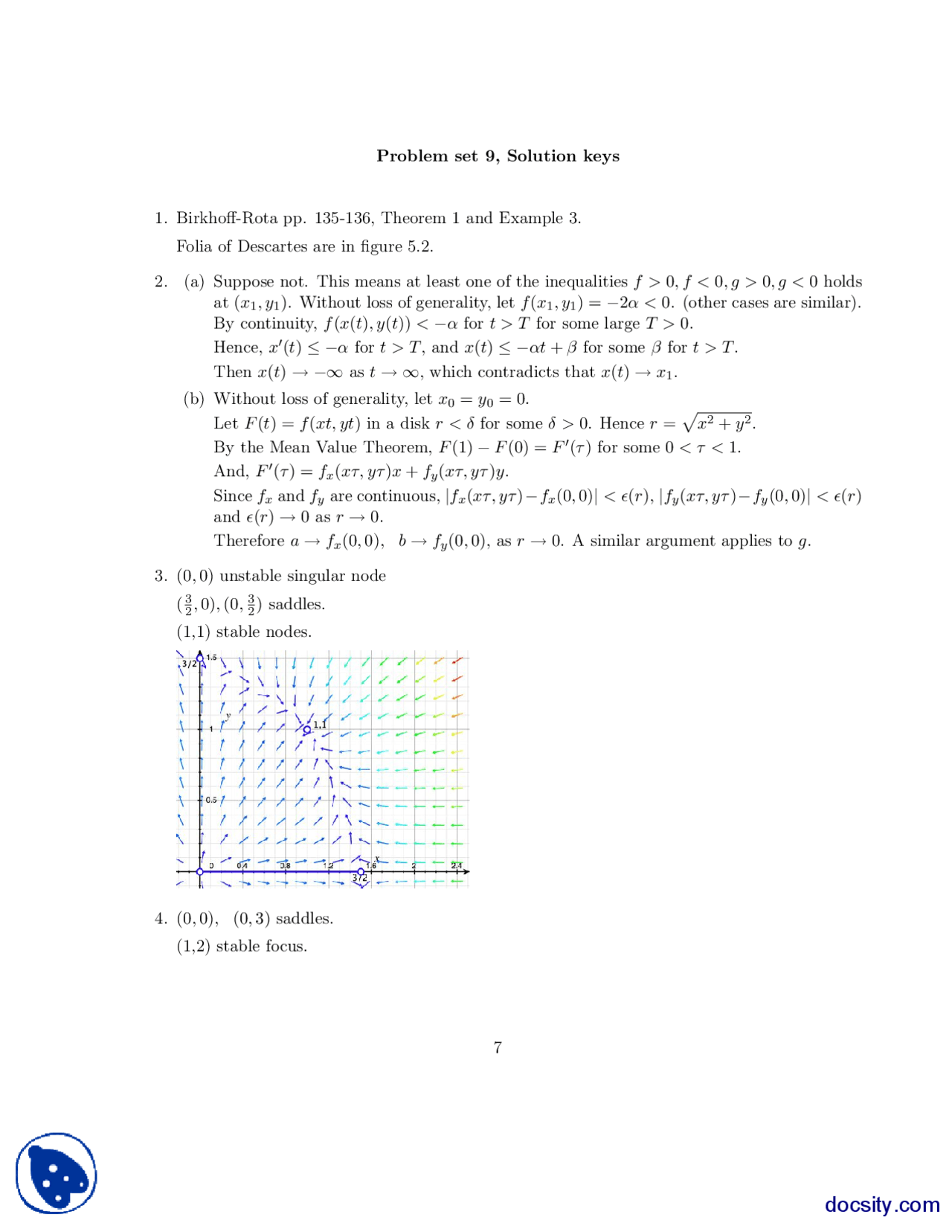 Birkhoff Rota Theorm Part 2-Differential Equations-Assignemnt and Solution - Docsity