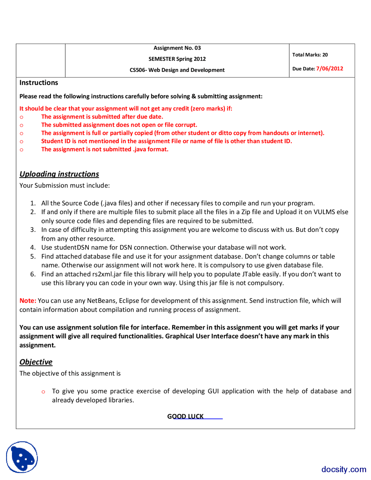 Gui Application Ms Access Human Computer Interaction Assignment Docsity