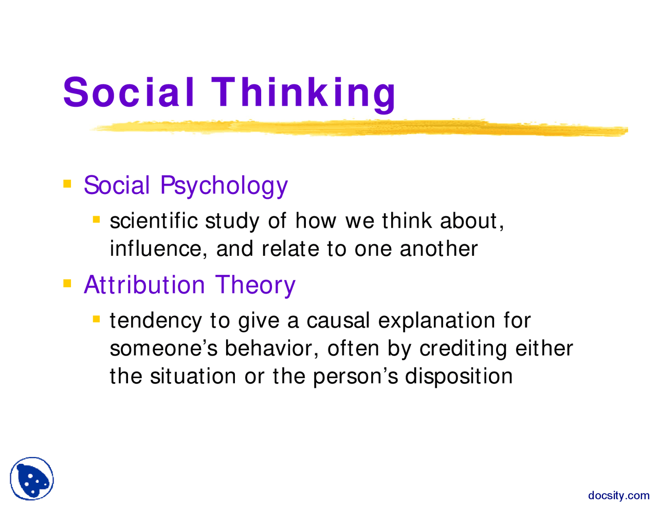 Social Psychology Part 1 Phsycology Lecture Slides Docsity