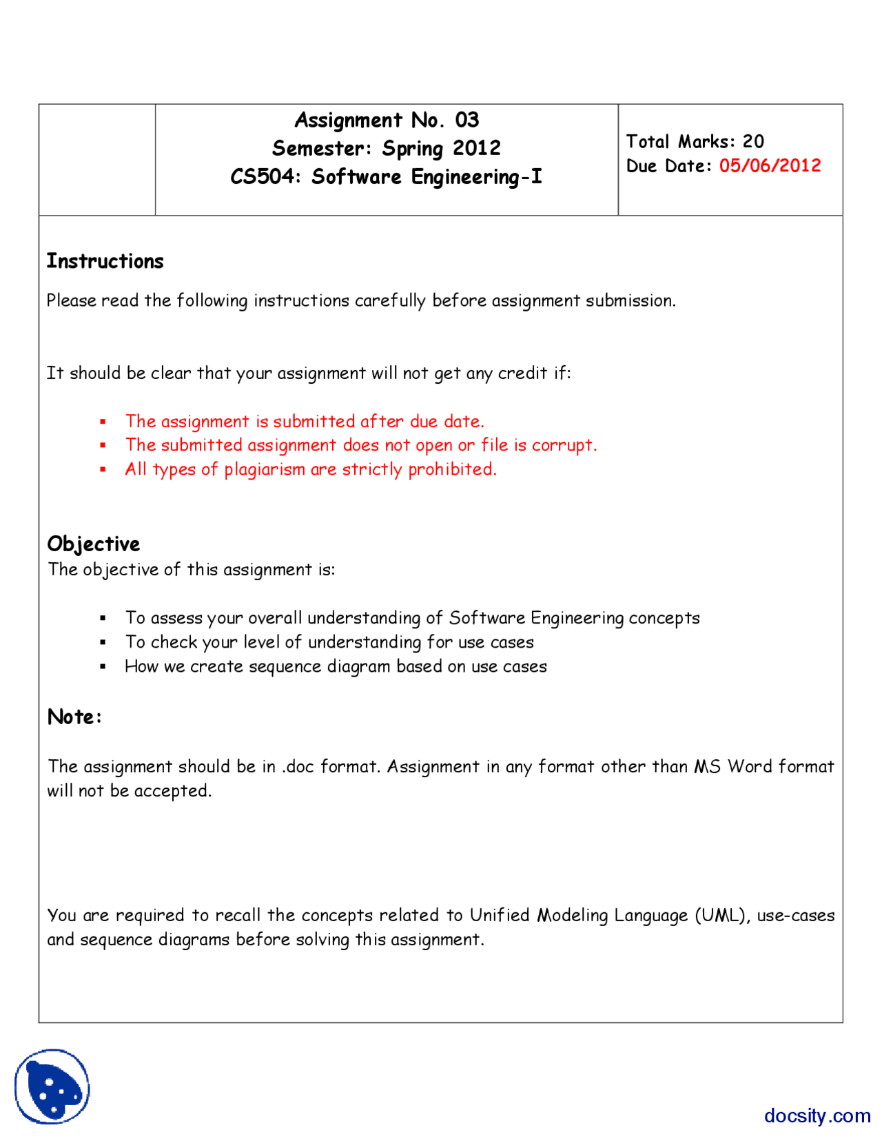 Sequence Diagrams Data Structure Assignment Docsity