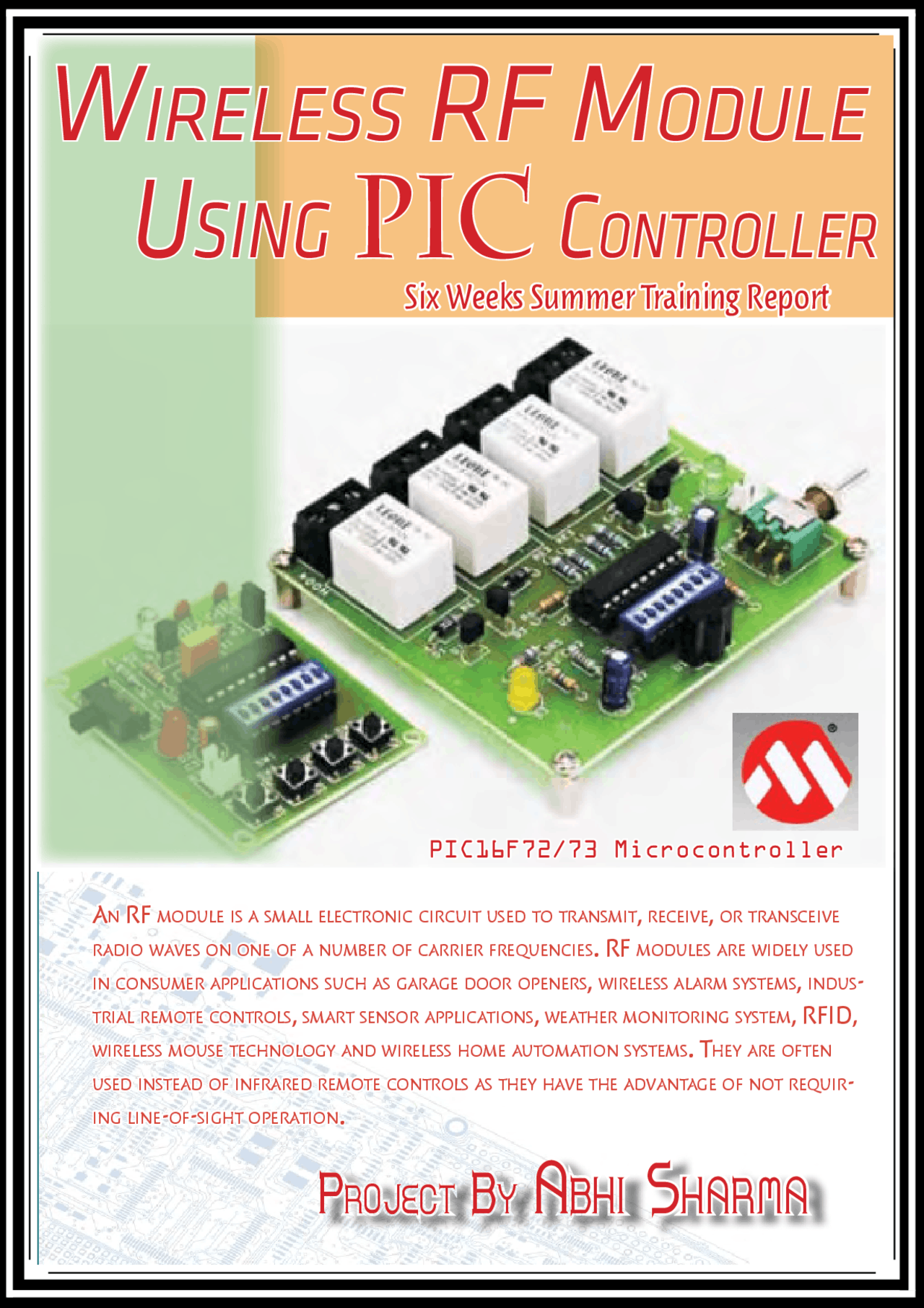 Wireless Radio Frequency Module Using PIC Microcontroller. - Docsity