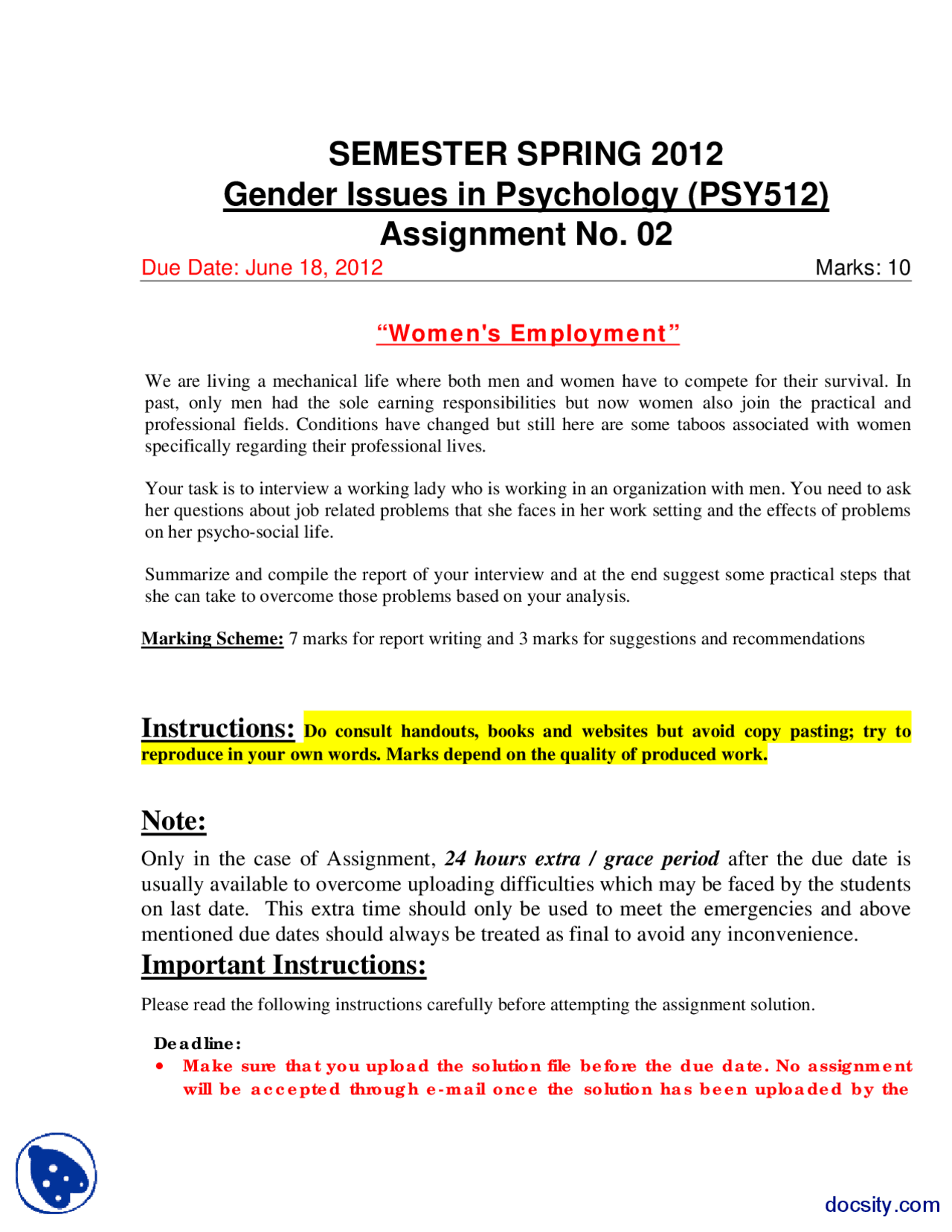 Resarch Methods Part 2 Psychology Assignment Docsity