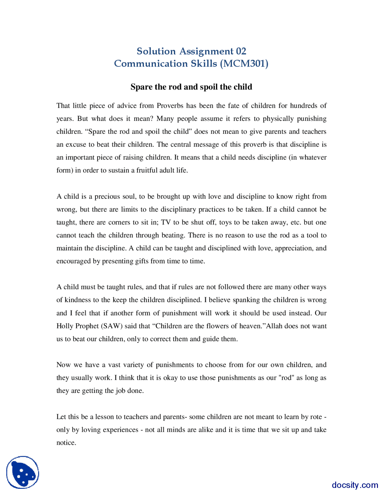 Levels and Types of Listening Part 2-Mass Communication-Assignment Solution - Docsity