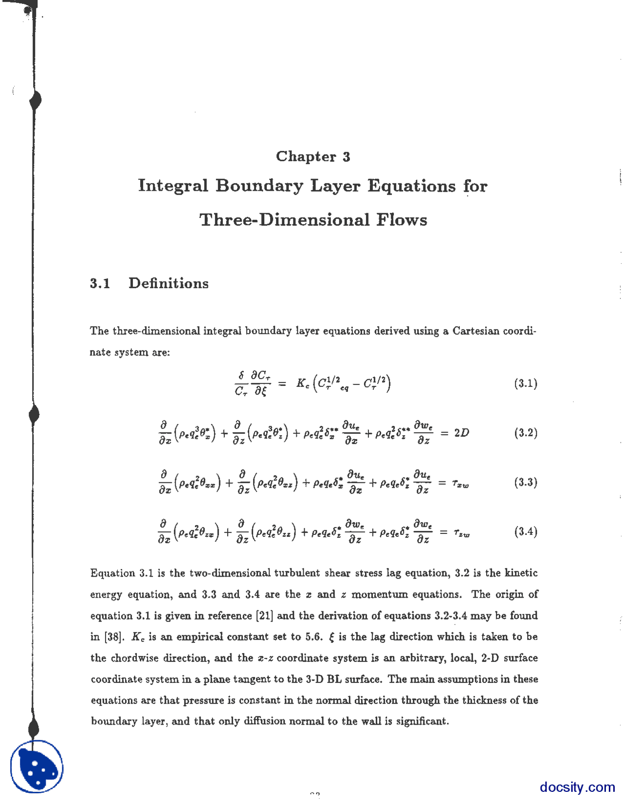 Three Dimensional Flows Fluids Dynamics Lecture Handout Docsity