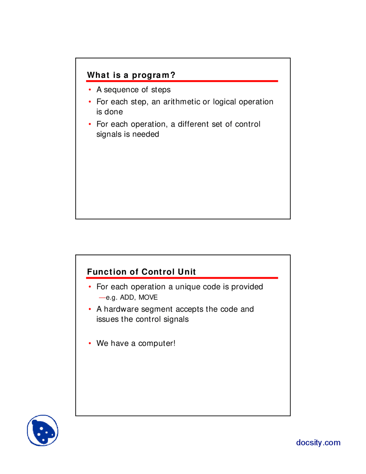 Function Of Control Unit Assembly Language Microprocessors And Computer Architecture Lecture