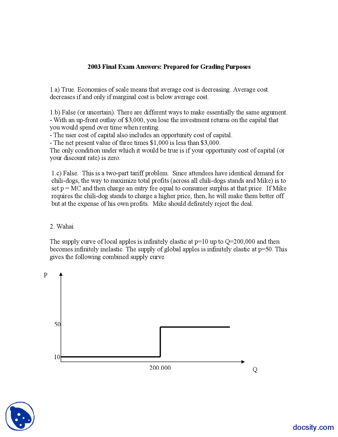 Final Exam Sample Part 5 Marketing Exam Paper Solution Docsity