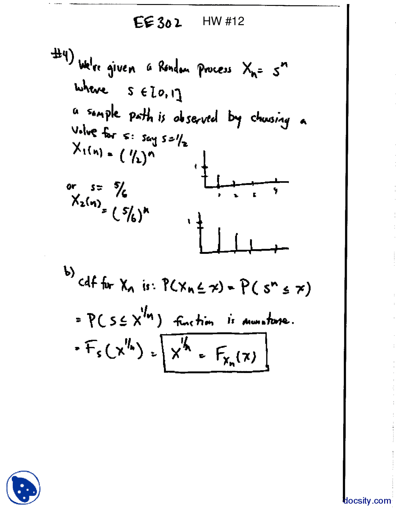Random Process-Probability-Assignment Solution - Docsity