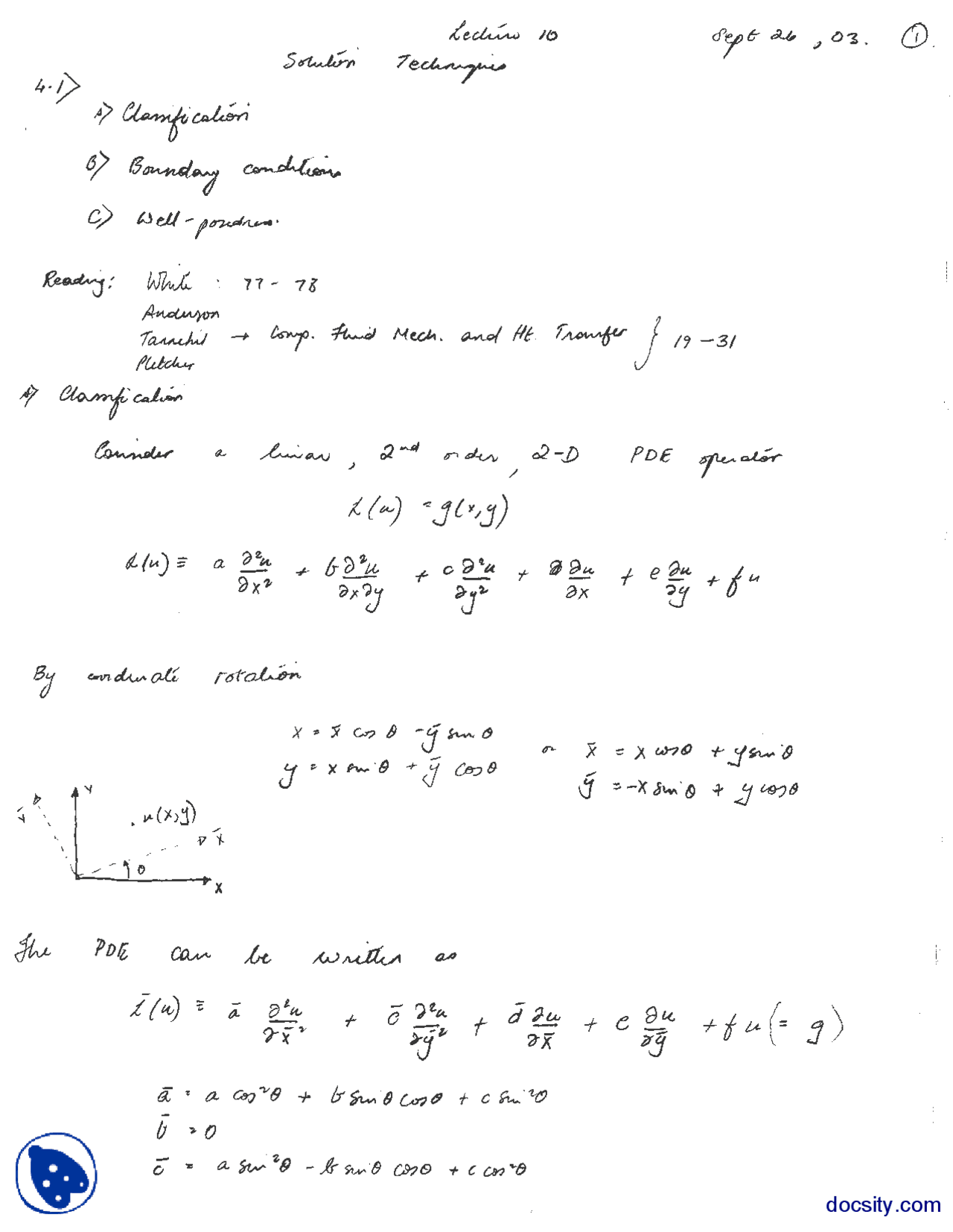 Sheer Layer Approximation Part 4 Fluids Dynamics Lecture Handout Docsity