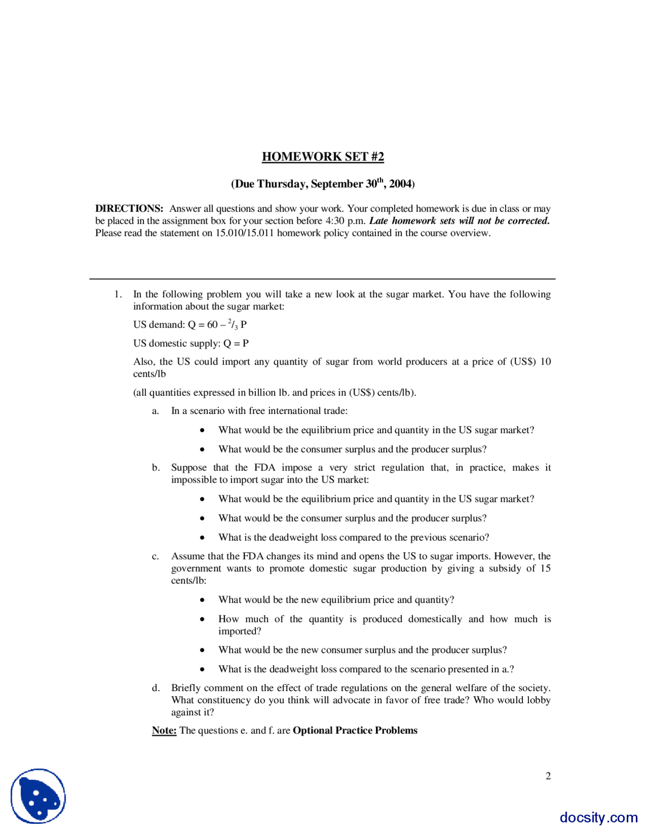 Sugar Market Marketing Assignment Docsity