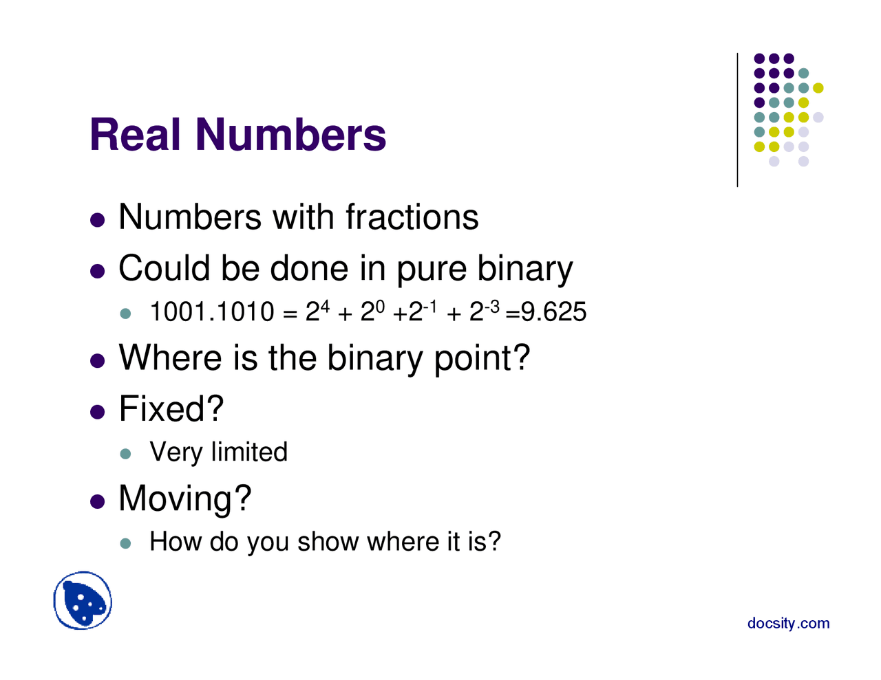 Real Numbers Assembly Language Microprocessors And Computer Architecture Lecture Slides