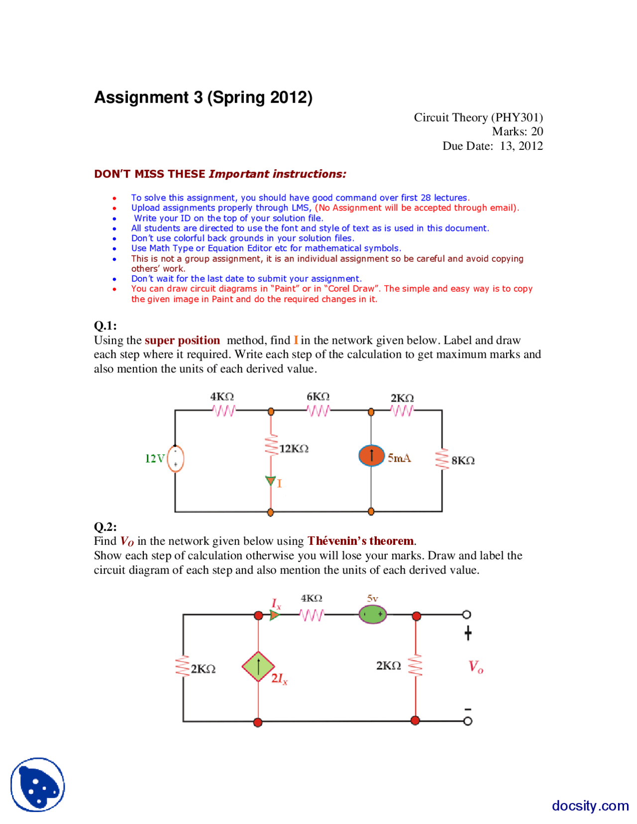Equivalent Resistance Part 3 Physics Assignment Docsity