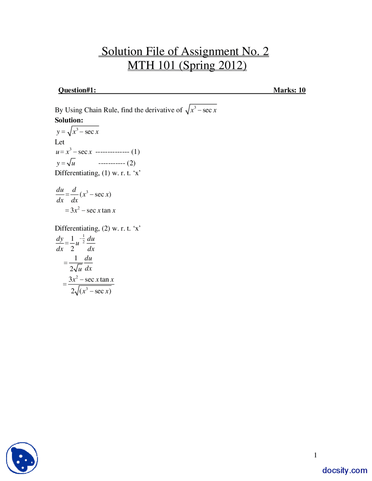 Inequalities Part 2 Basic Mathematics Assignment Solution Docsity