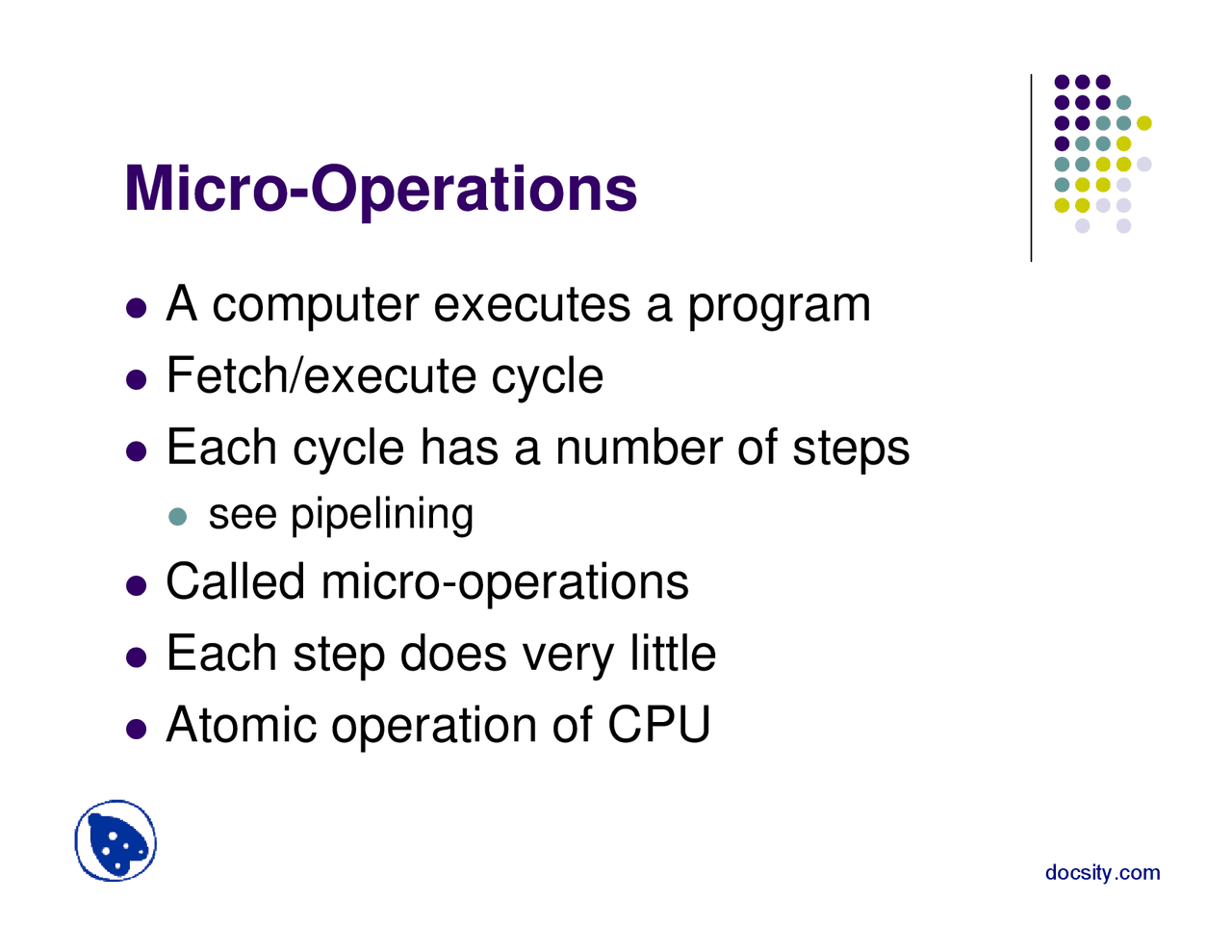 Micro Operations Assembly Language Microprocessors And Computer Architecture Lecture Slides
