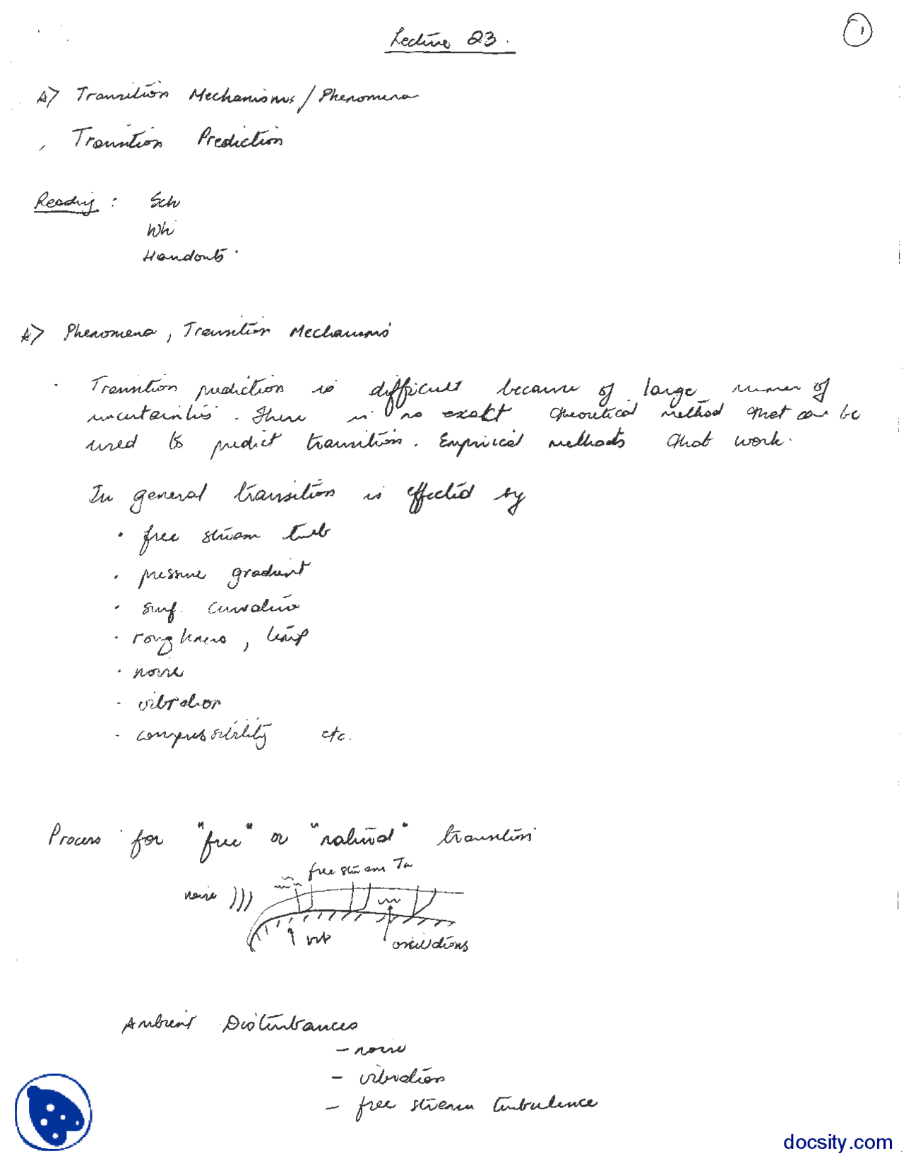 Tronation Prediction Fluids Dynamics Lecture Handout Docsity