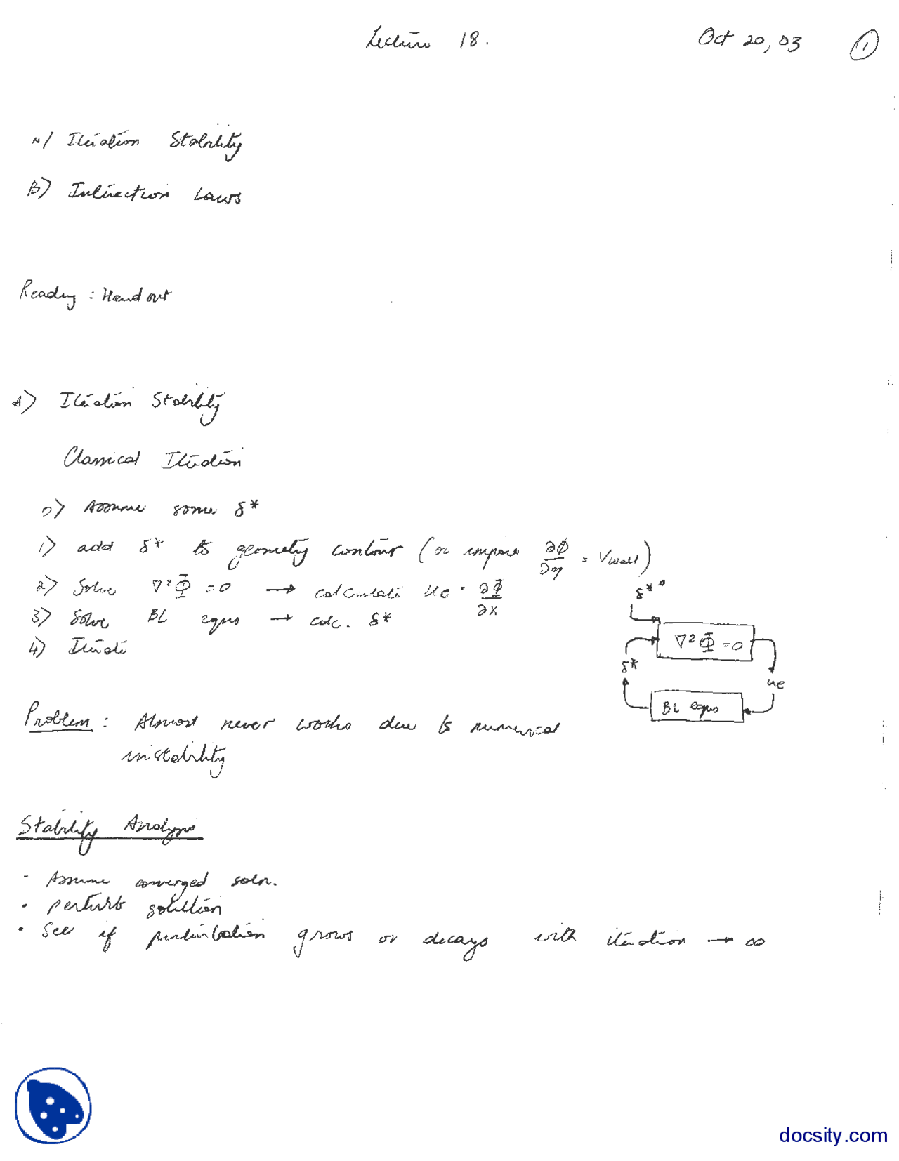 Stability-Fluids Dynamics-Lecture Handout - Docsity
