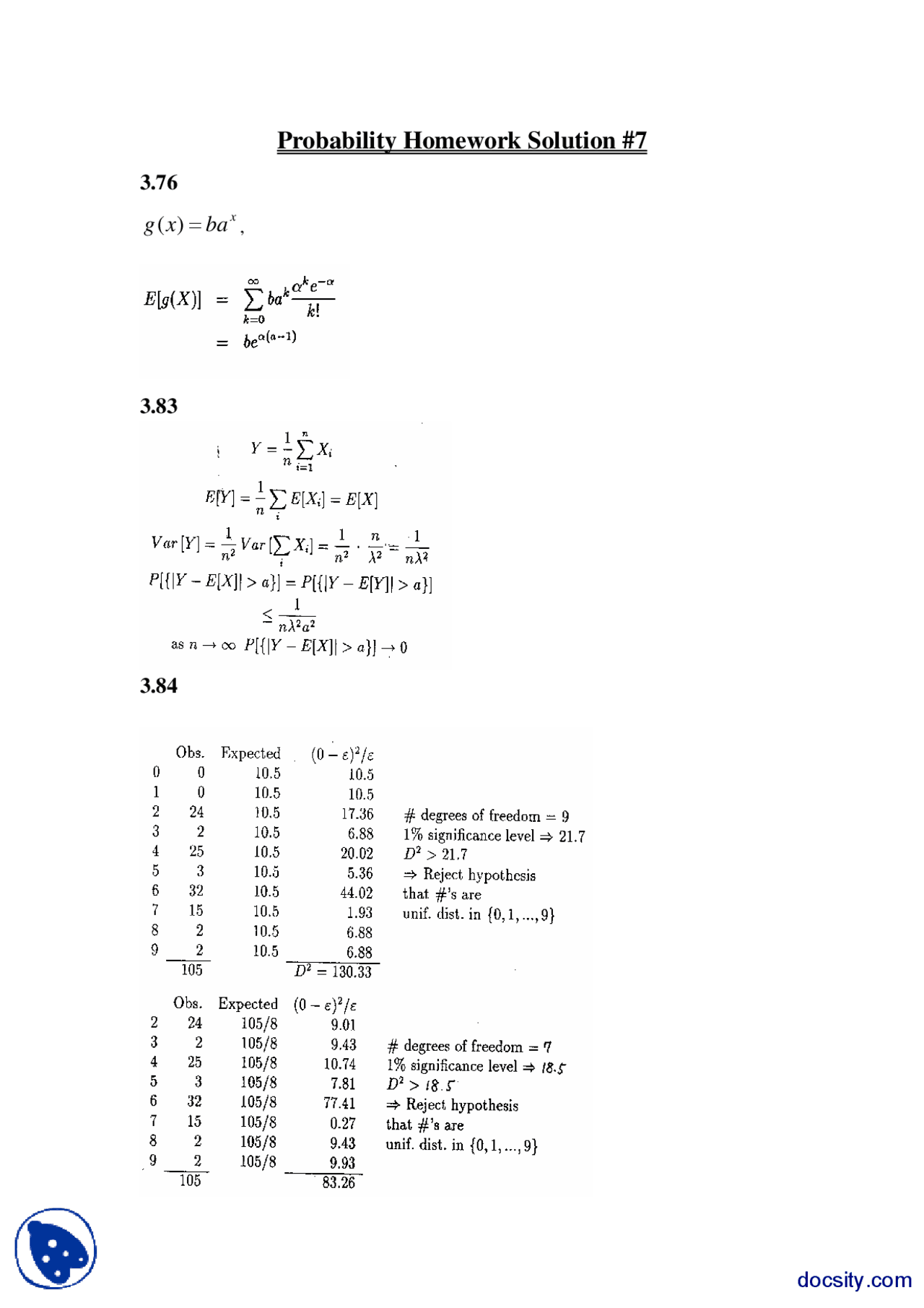 PMFs-Probability-Assignment Solution - Docsity