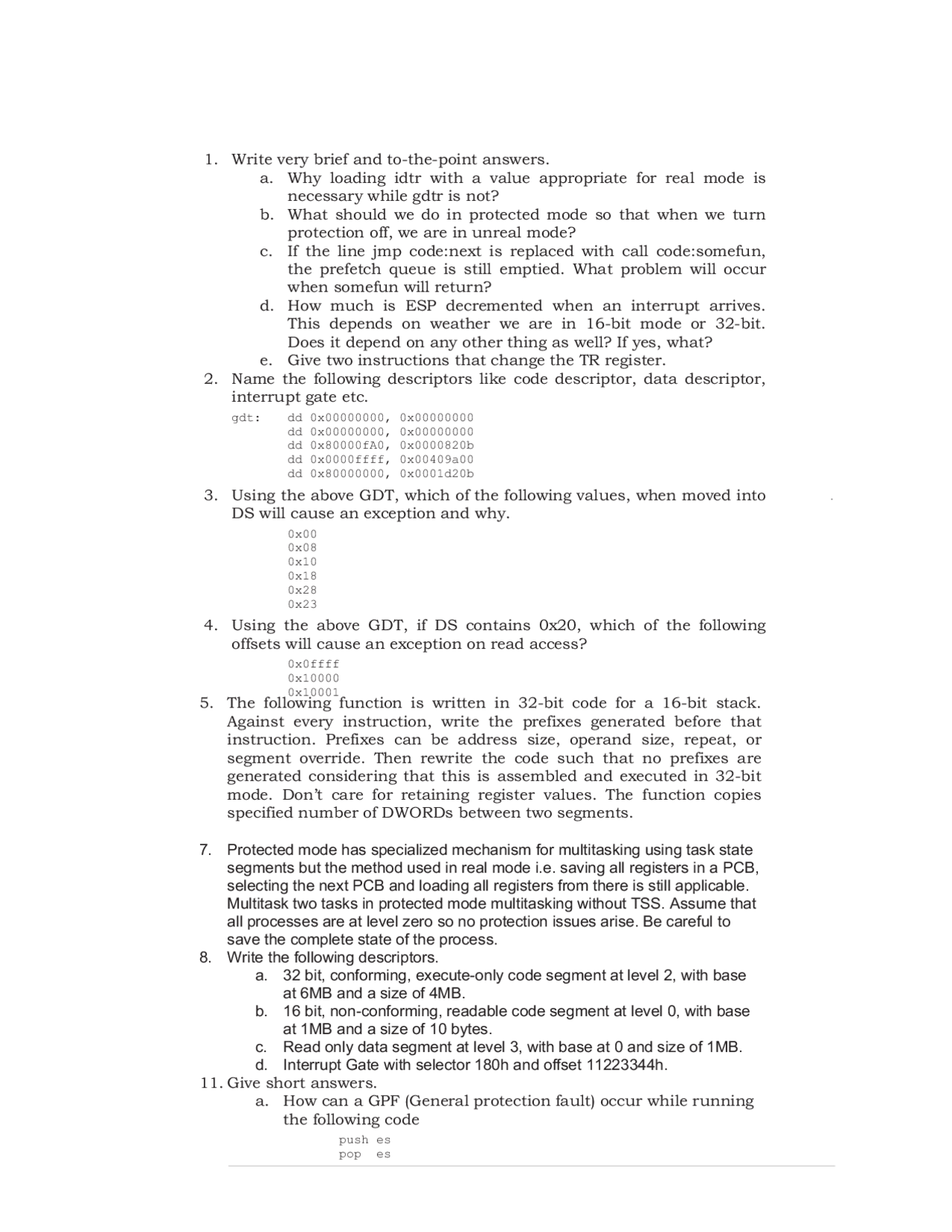 Code Descriptor, Data Descriptor, Interrupts-Microprocessor and Assembly Language Programming ...