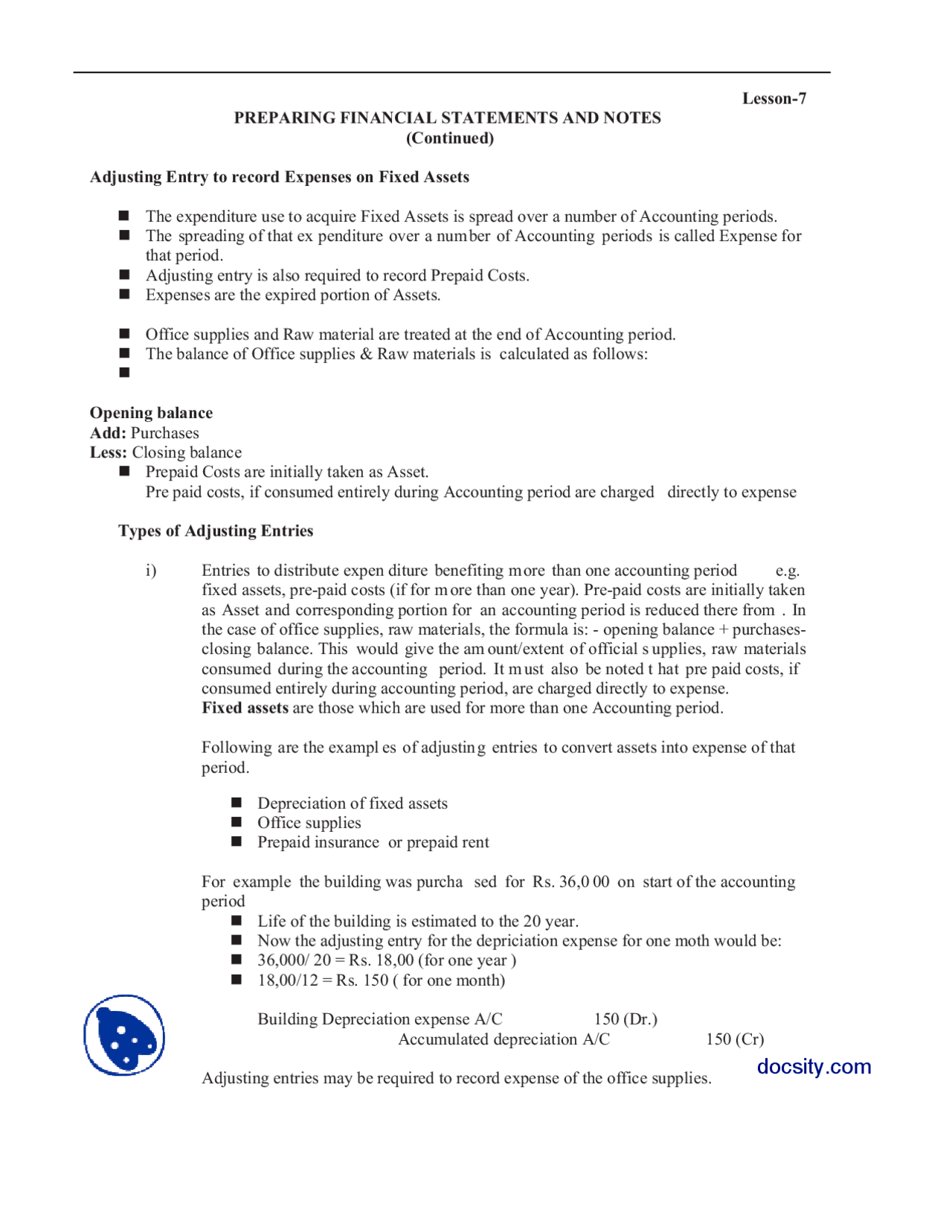 Preparing Financial Statements And Notes-Finacial Statment Analysis ...