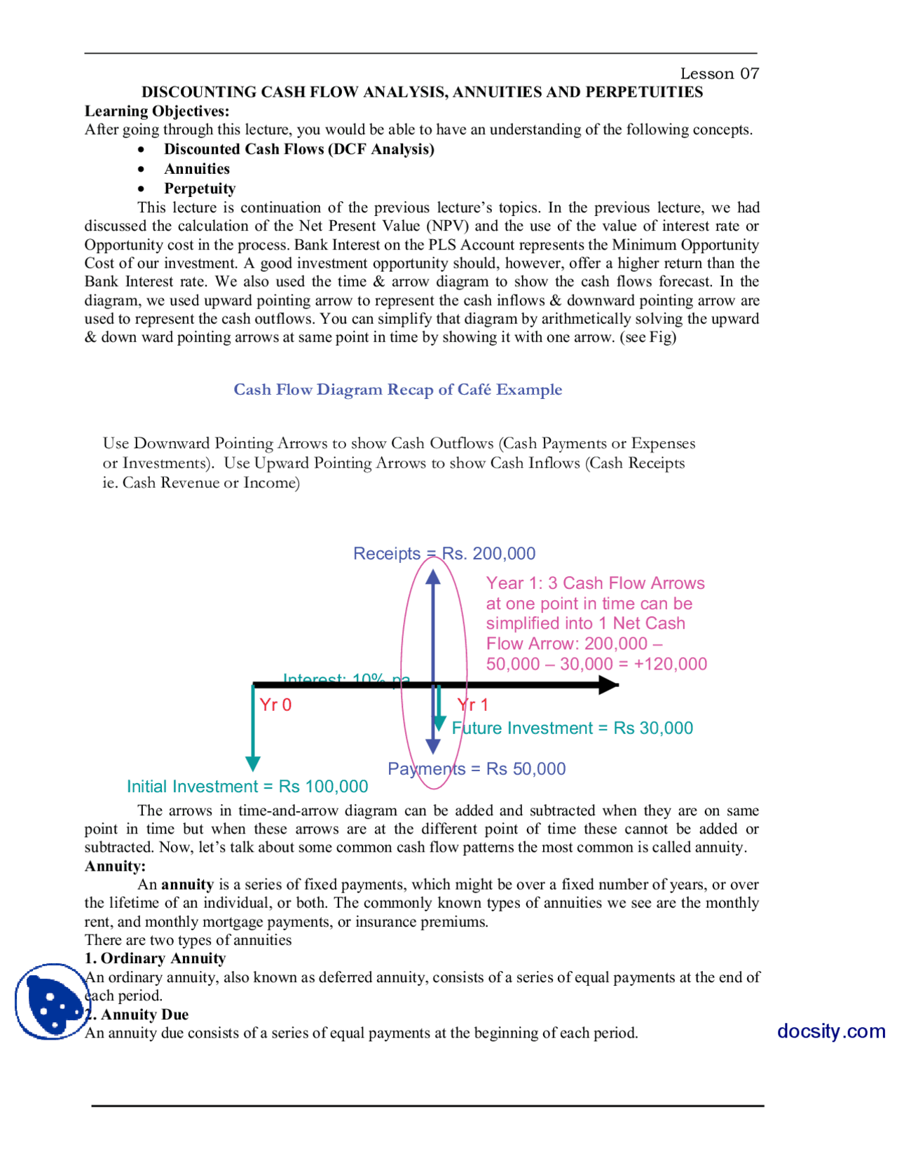 Discounting Cash Flow Analysis, Annuities And Perpetuities-Financial ...