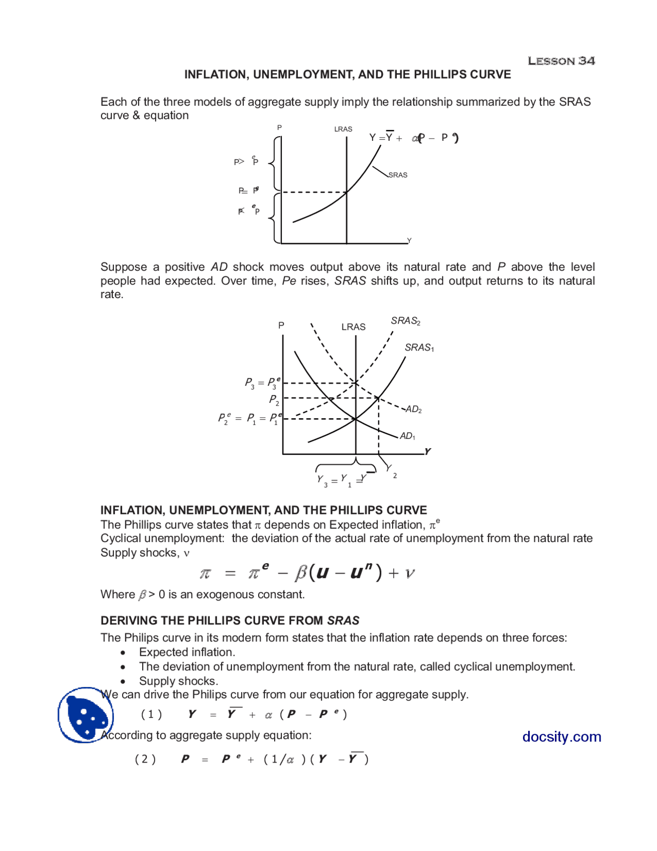Inflation, Unemployment And The Phillips Curve-Macroeconomics-Lecture ...
