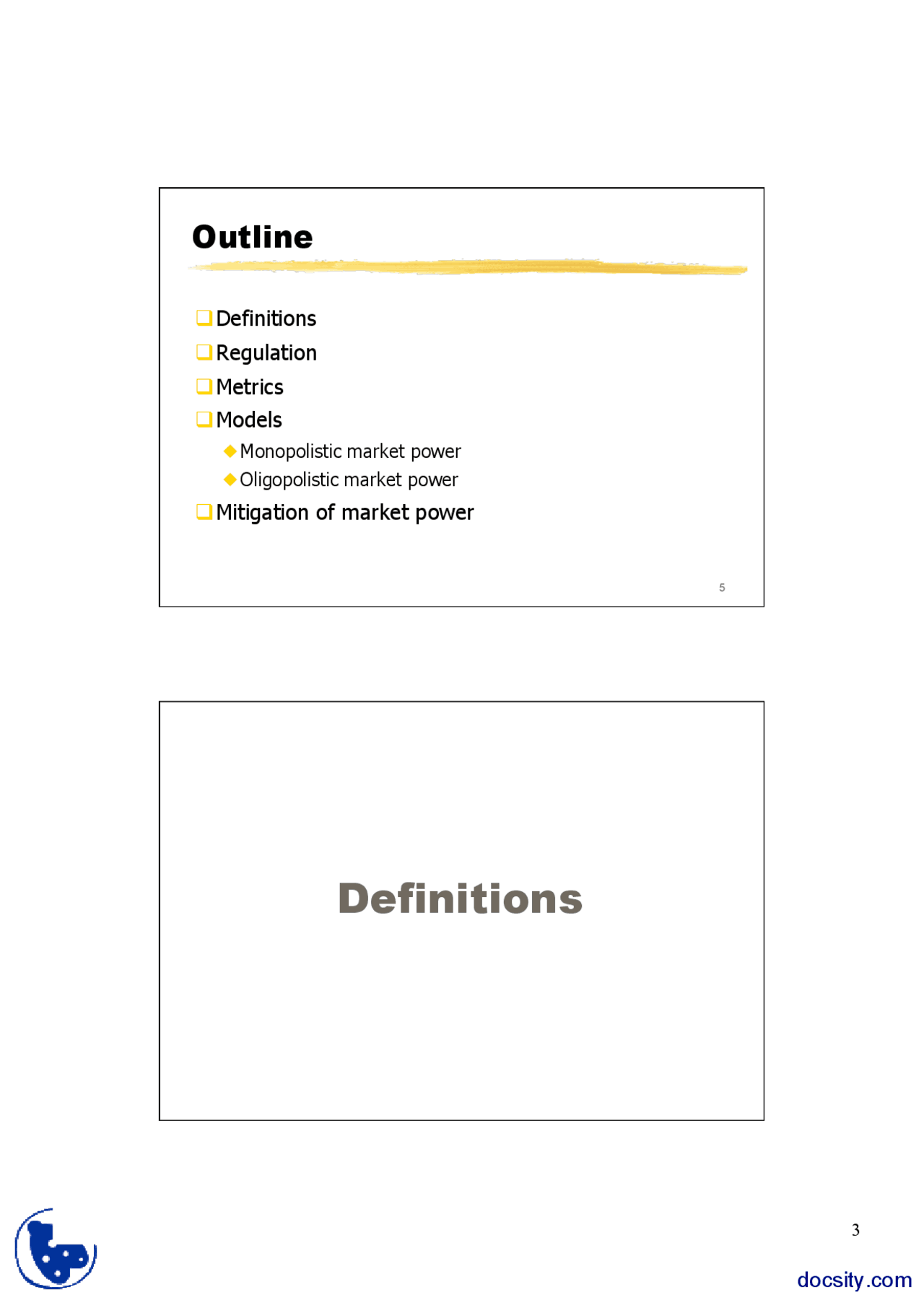 Definitions-Eng Economics and Power Distribution-Lecture Slides - Docsity