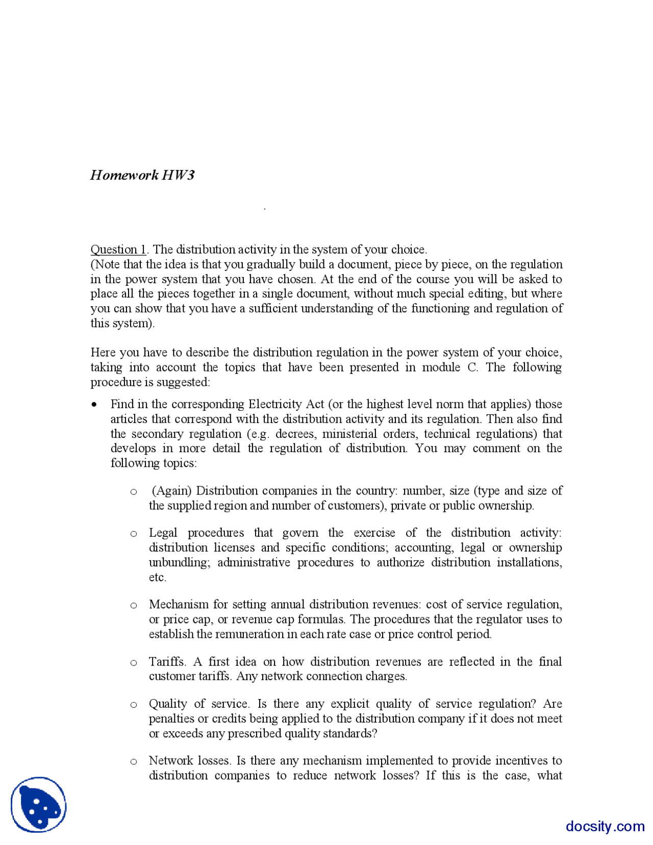 Distribution Activity And Regulation In The Power System-Eng Economics ...