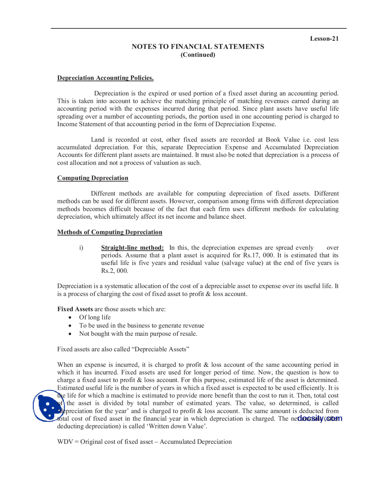 Notes To Financial Statements 4 Finacial Statment Analysis Lecture