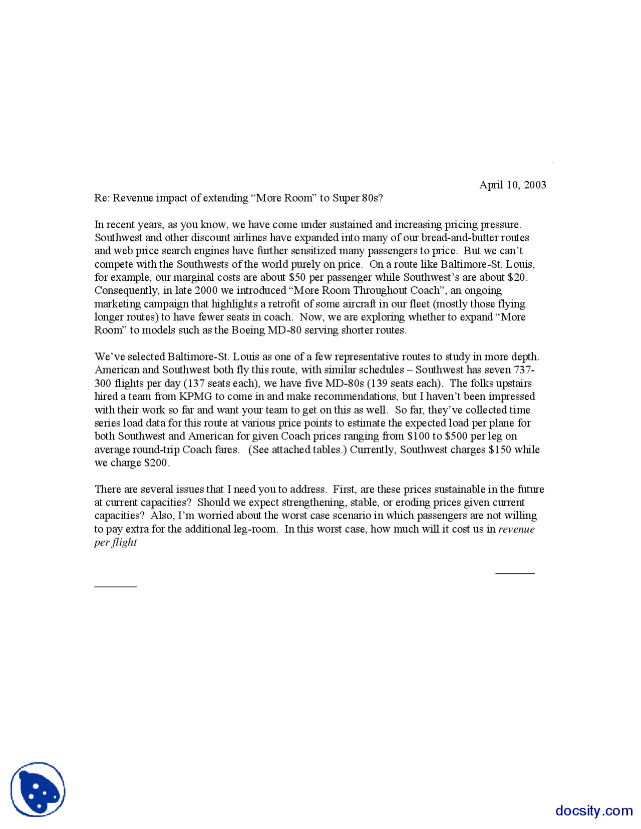 Revenue Impact Game Theory For Managers Assignmen Solution Docsity