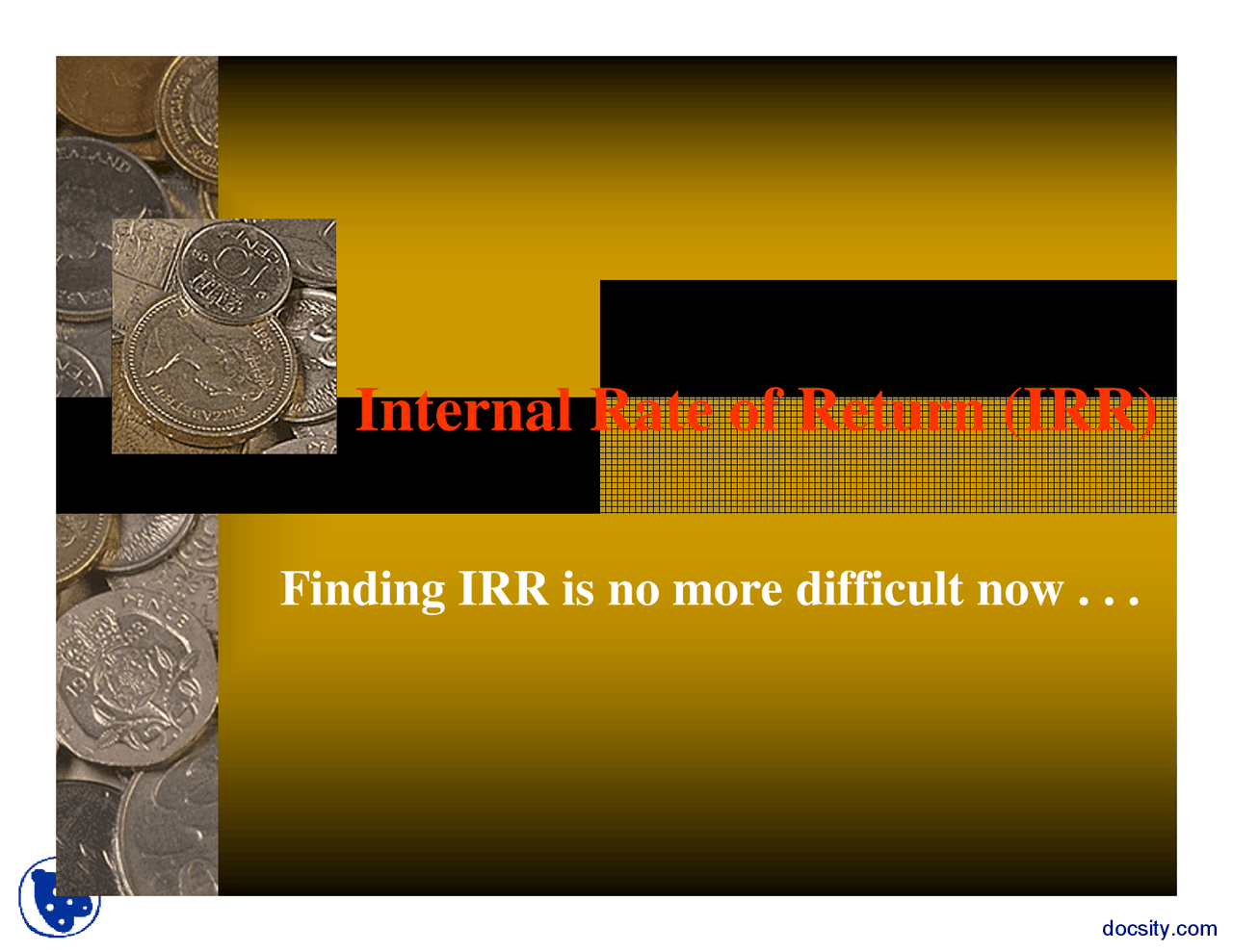 Internal Rate Of Return Credit And Risk Managment Lecture Slides Docsity