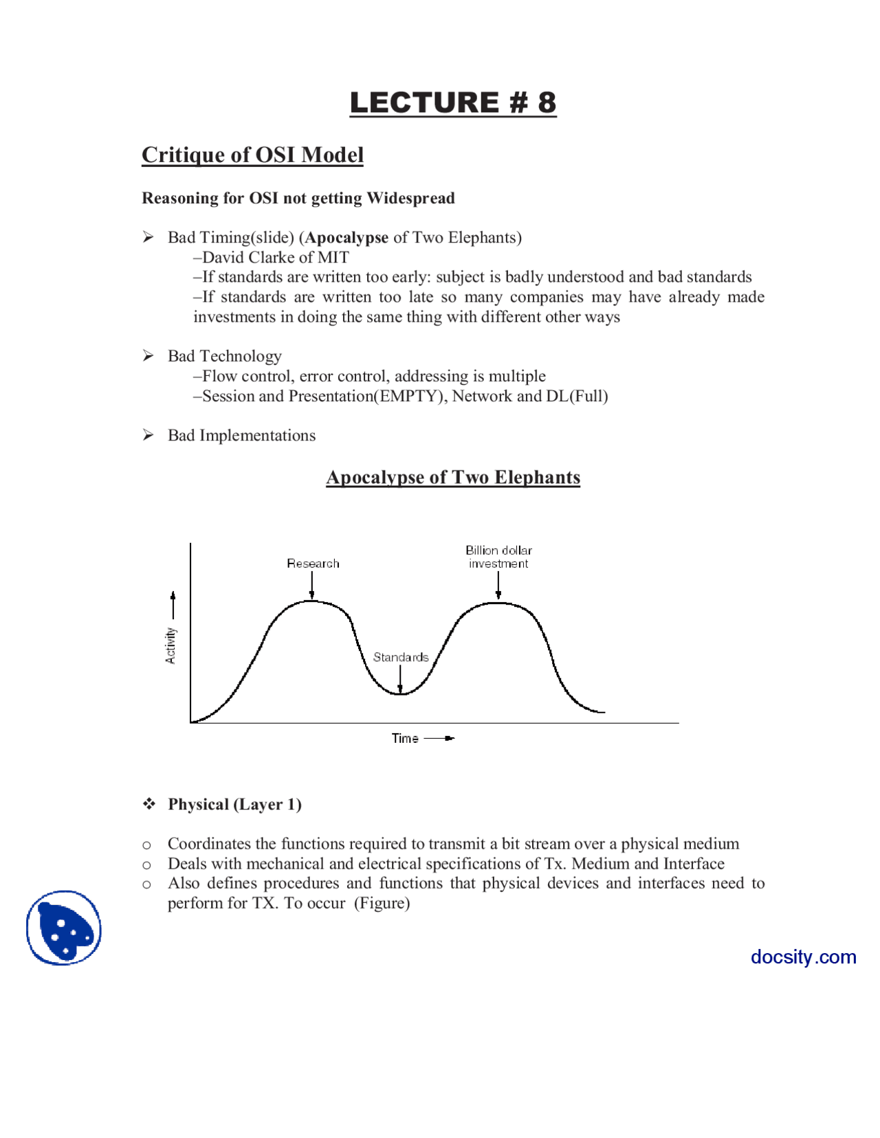 Critique Of Osi Model-Data Communication-Lecture Notes | Study notes ...