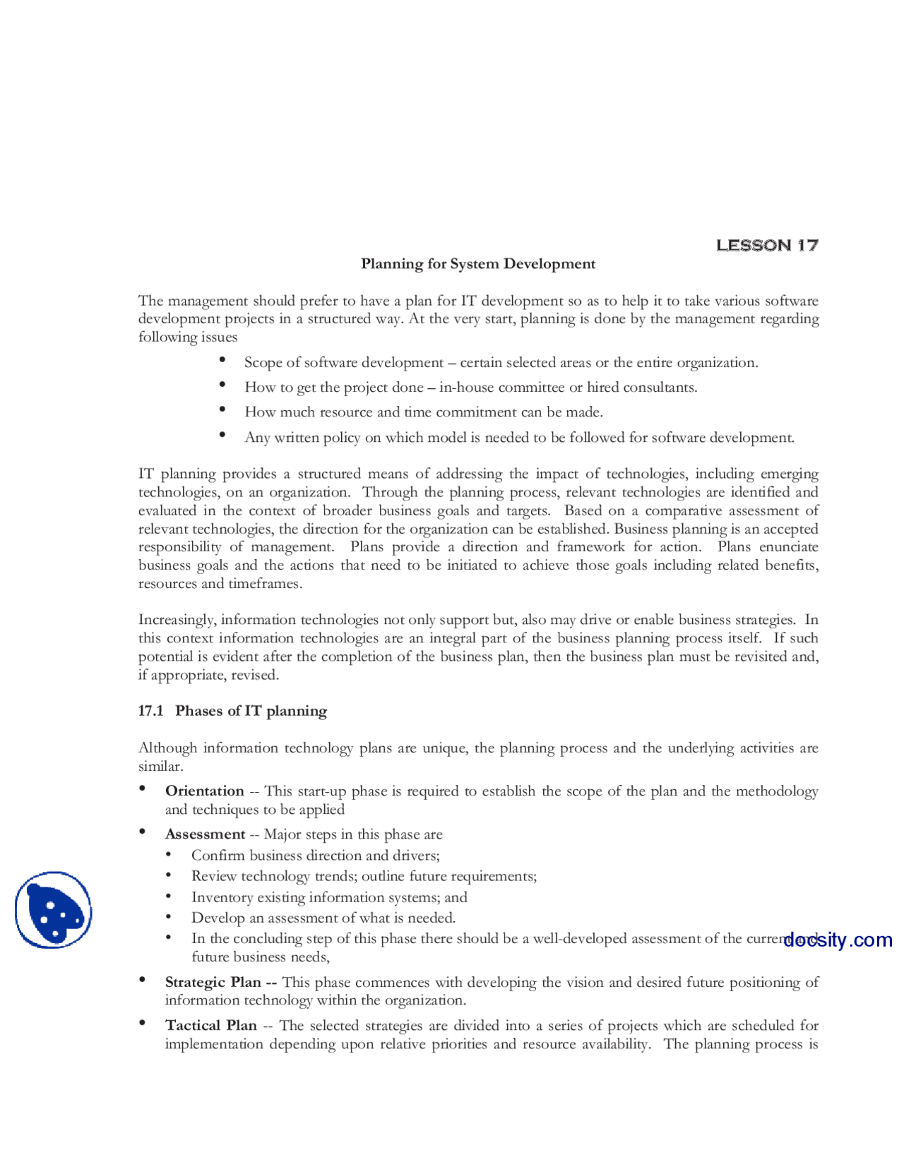 Planning For System Development Information Security And Systems