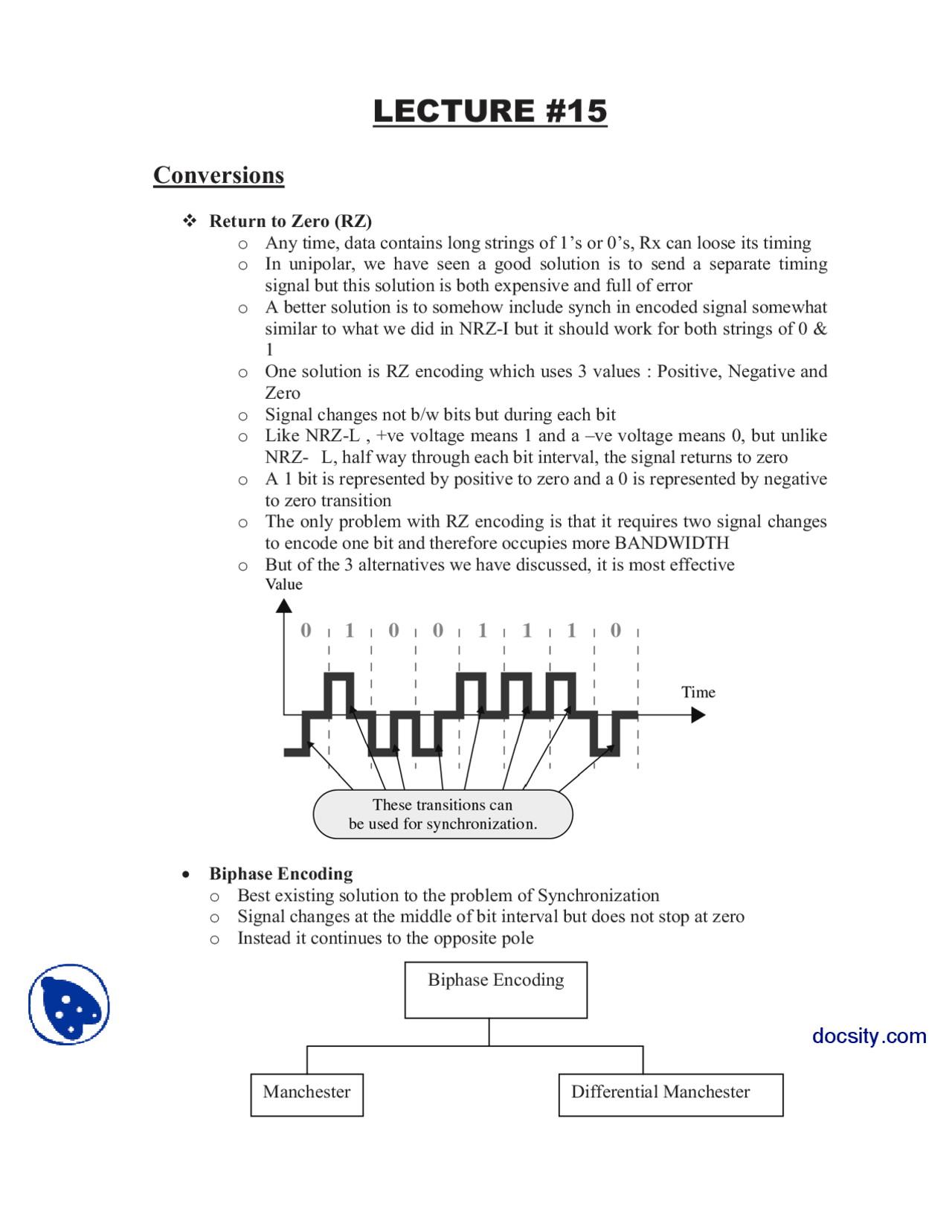 Conversions 2 Data Communication Lecture Notes Docsity