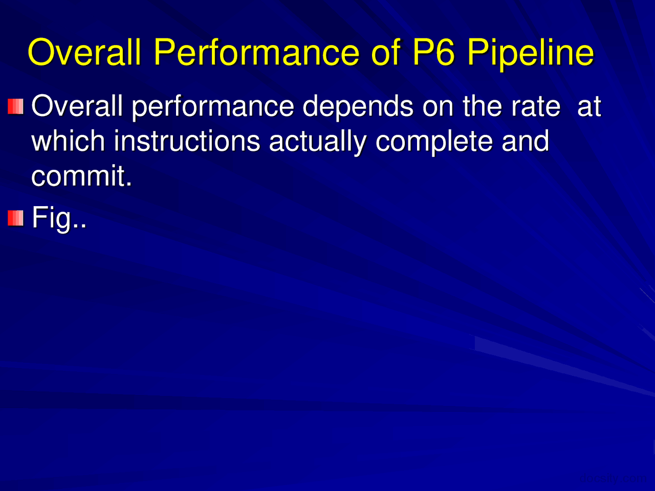 Overall Performance Of P6 Pipeline Advance Computer Architecture Lecture Slides Docsity