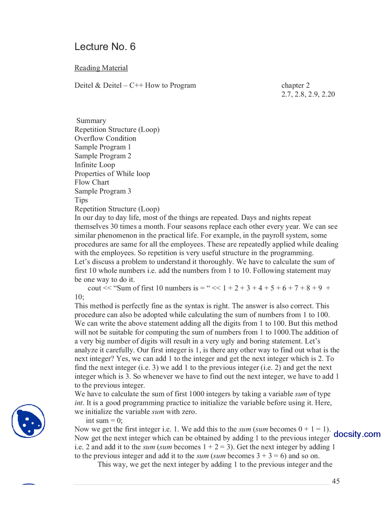 Calculating the Sum of Integers from 1 to 1000 using C Language | Study ...