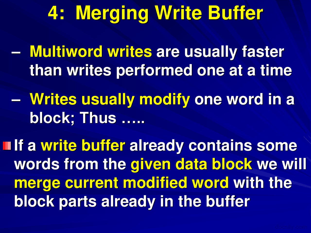Merging Write Buffer Advance Computer Architecture Lecture Slides Slides Advanced Computer