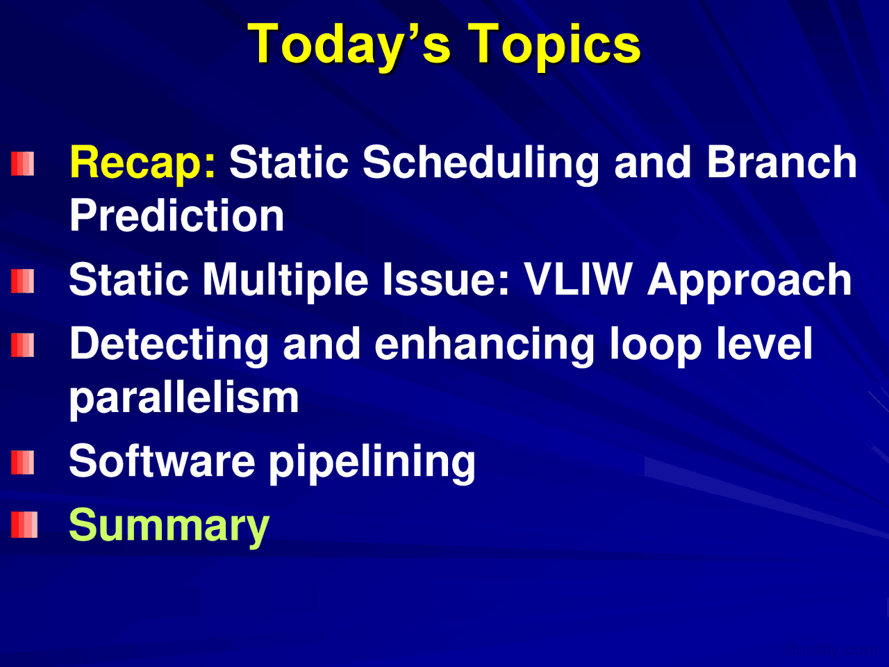 Scheduling in VLIW Processor-Advance Computer Architecture-Lecture Slides | Slides Advanced ...