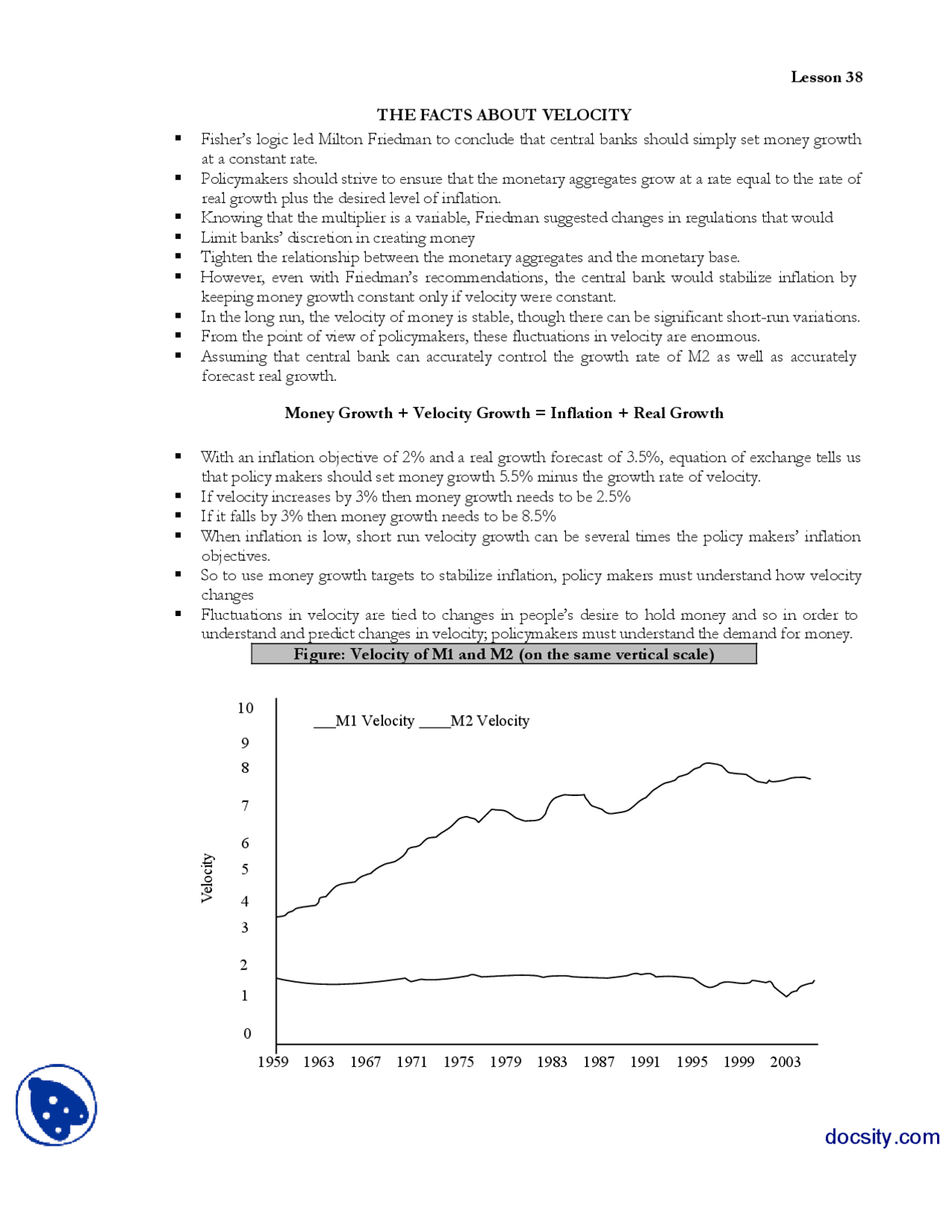 The Facts About Velocity Money And Banking Handouts Docsity