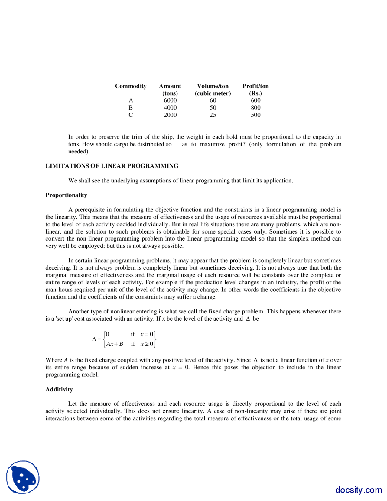 Limitations Of Linear Programming Operation Research Handouts Lecture