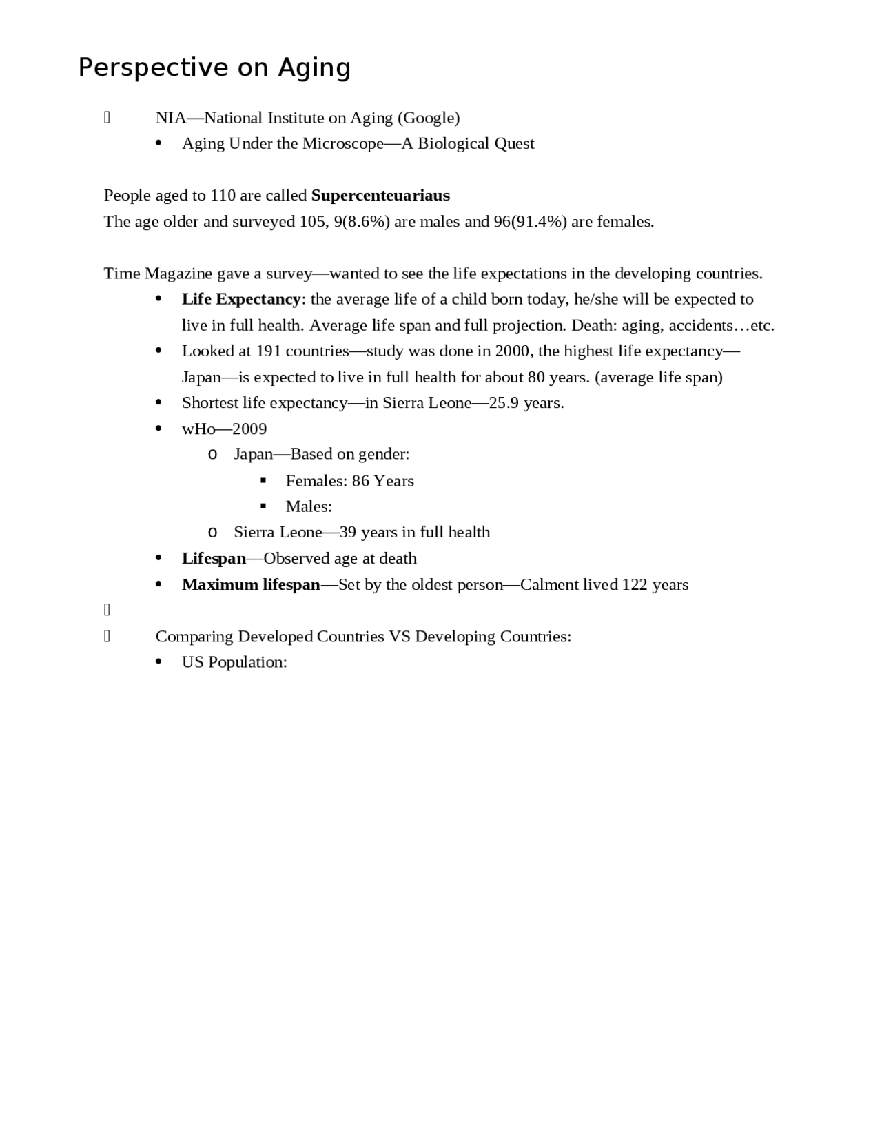 Perspective On Aging And The Democracy Of Aging By 280 Docsity