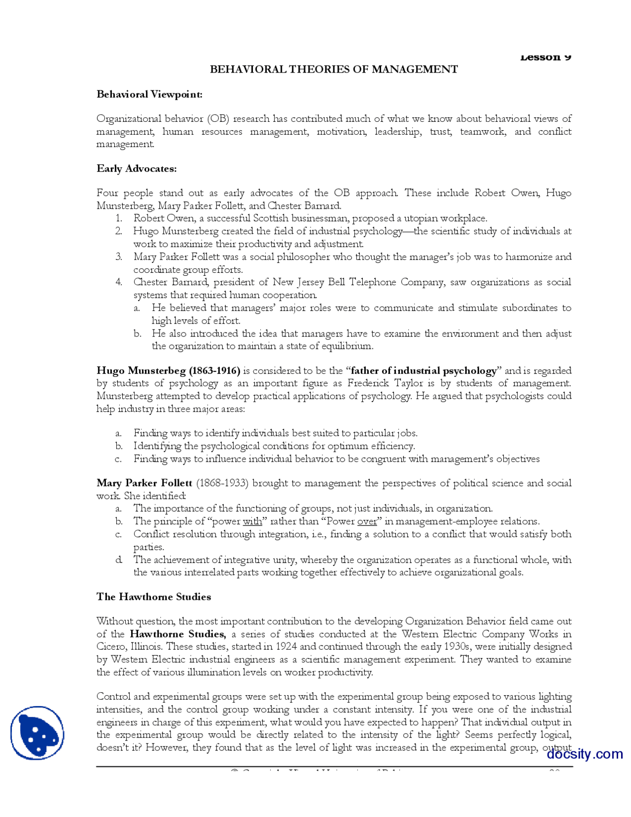 Administrative View Of Management 2 Principle Of Managment Handouts
