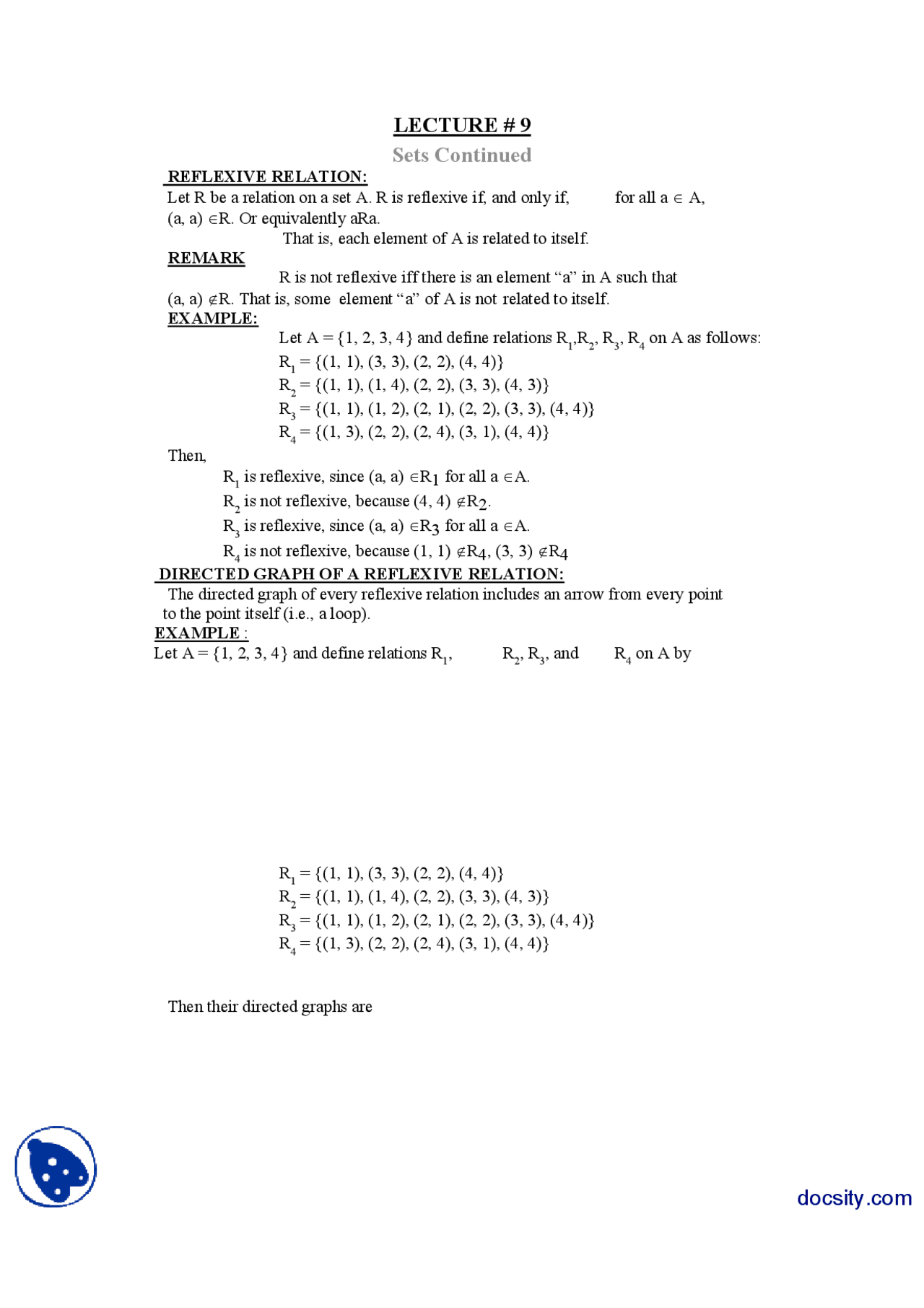 Sets Part 3 Discrete Mathematics Lecture Handout Exercices