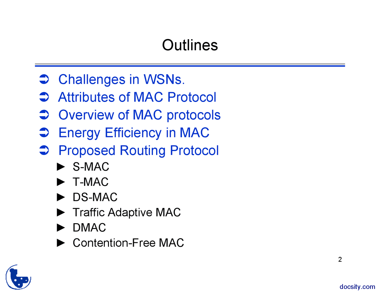Research Directions Wireless Networks Lecture Slides Docsity