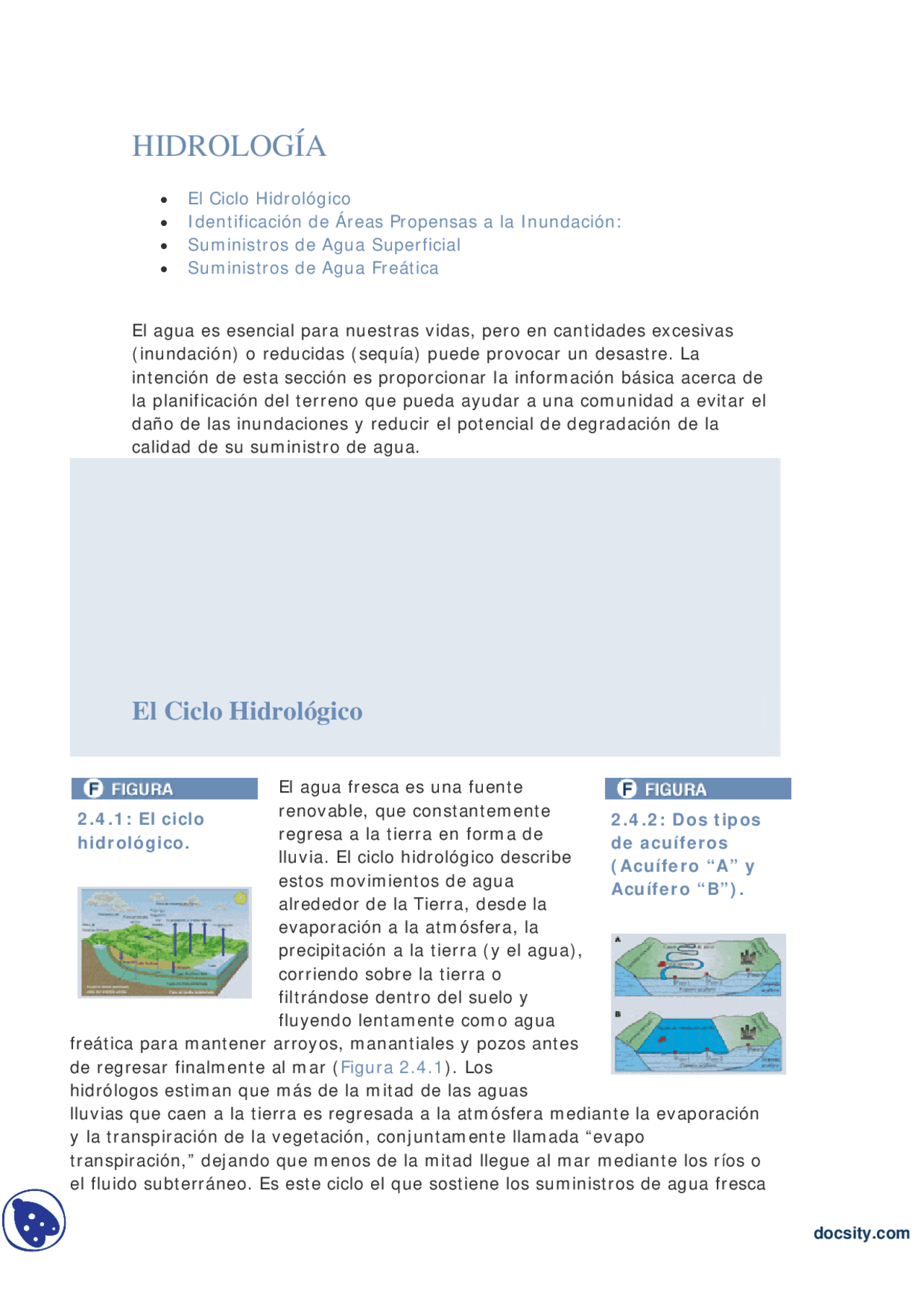 Hidrología General Apuntes Hidrología Docsity