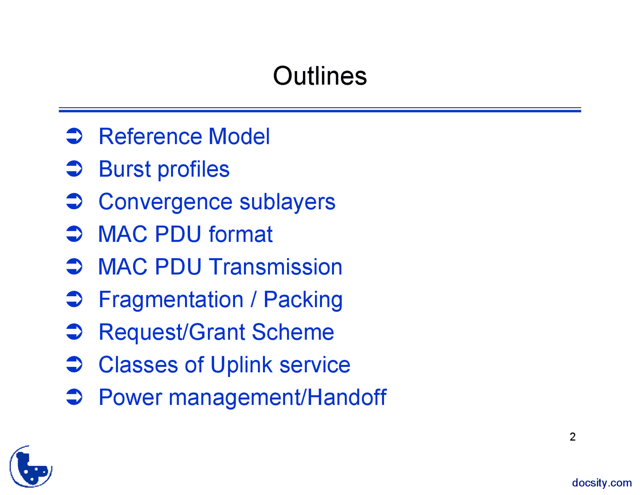 Reference Model Wireless Networks Lecture Slides Docsity