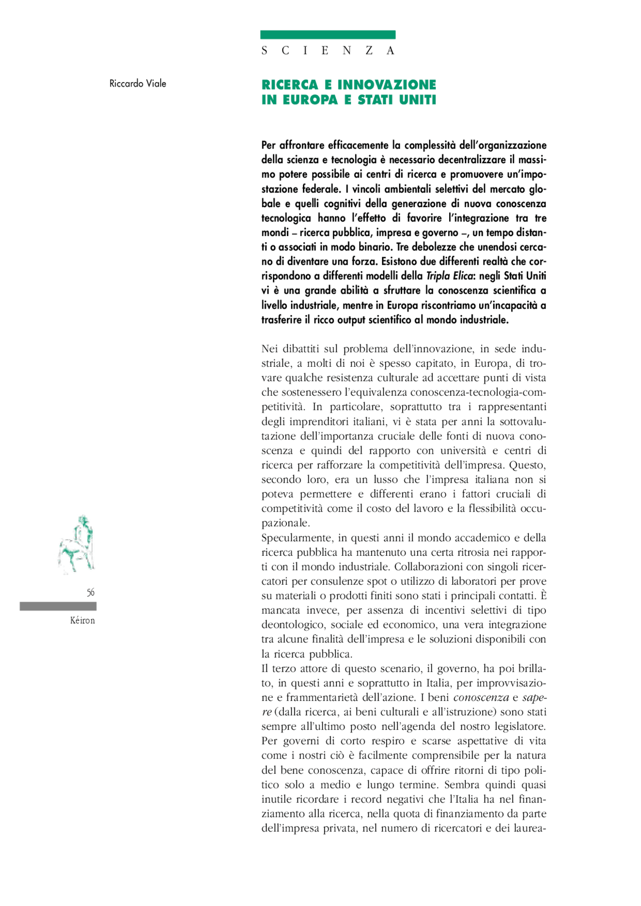 Articolo sul modello della tripla elica - Viale - Economia e Gestione ...