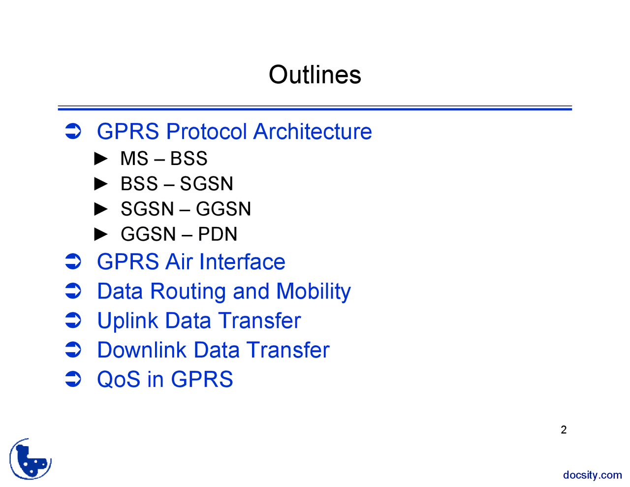 Logical Channels-Wireless Networks-Lecture Slides - Docsity