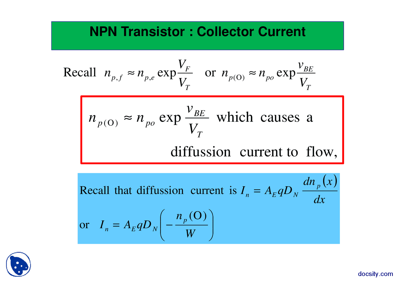 NPN Transistor Collector Current-Basic Electronics and Transistor ...