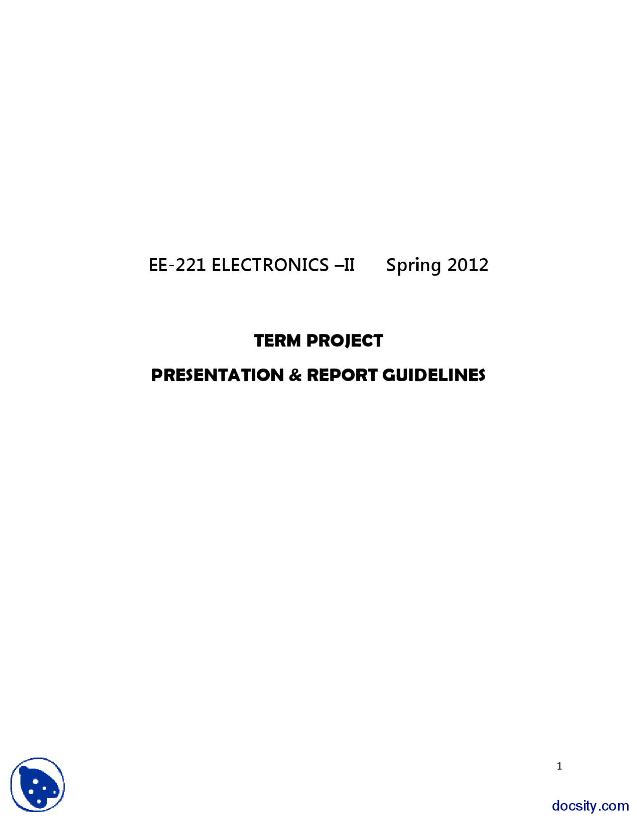 Term Project Presentation and Report Guidlines-Integrated and Advanced ...